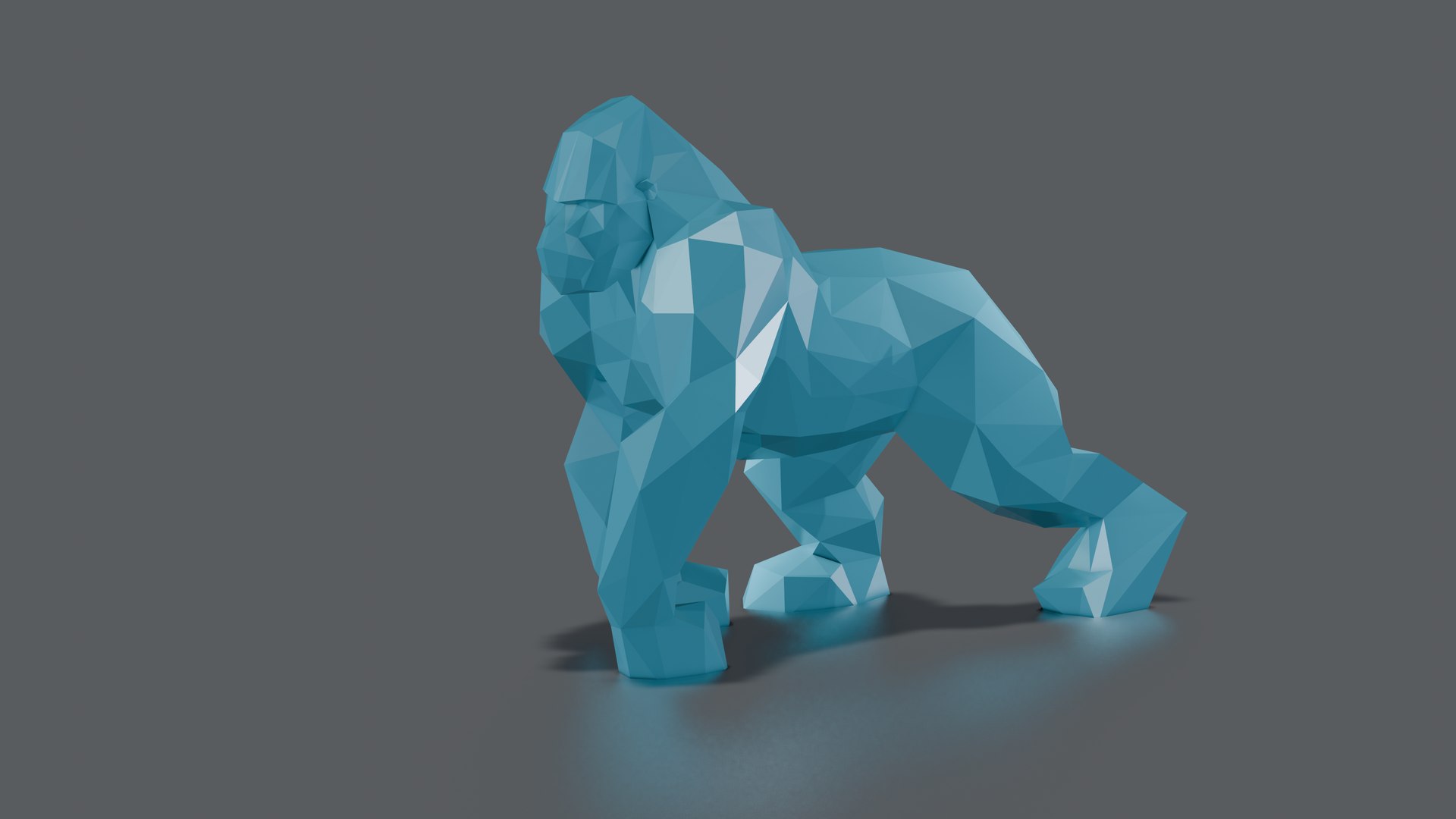 3D mojo kong polygonal sculpture model - TurboSquid 2174450