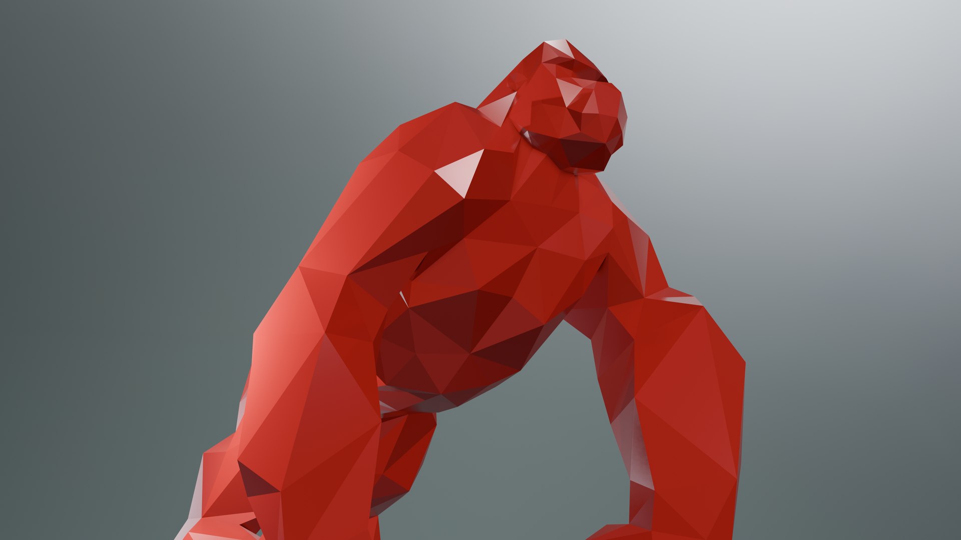 3D mojo kong polygonal sculpture model - TurboSquid 2174450
