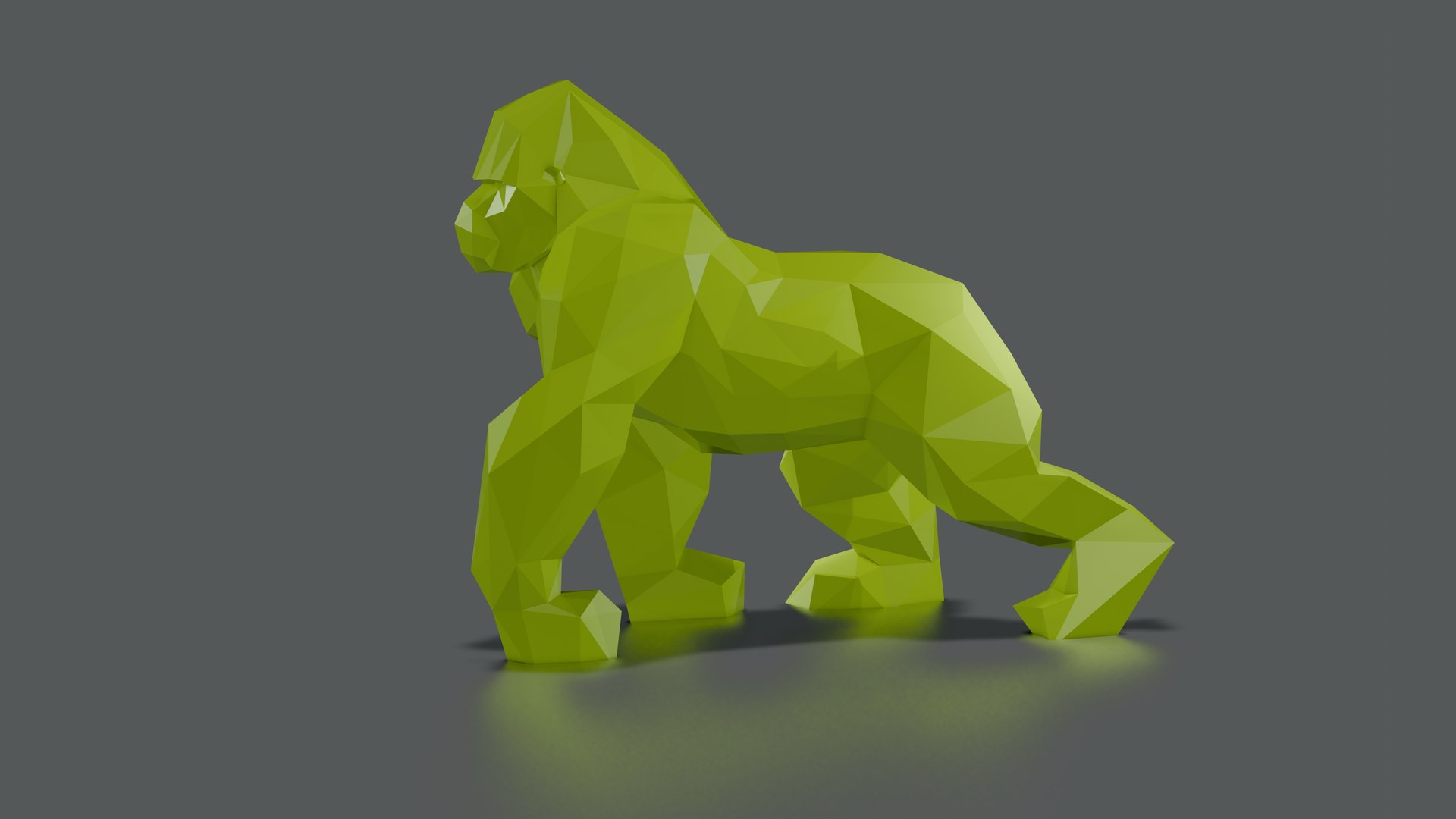 3D mojo kong polygonal sculpture model - TurboSquid 2174450