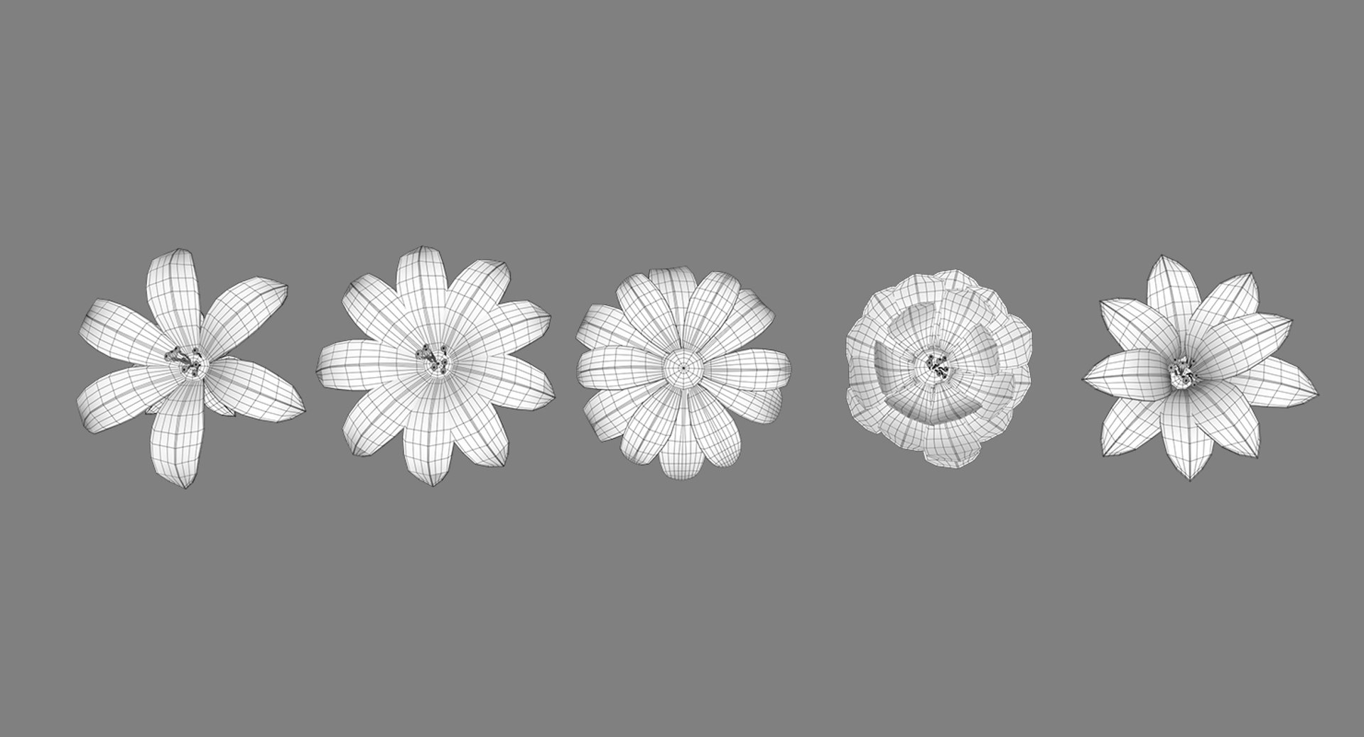 Stylized Flower Set 3D - TurboSquid 1422294