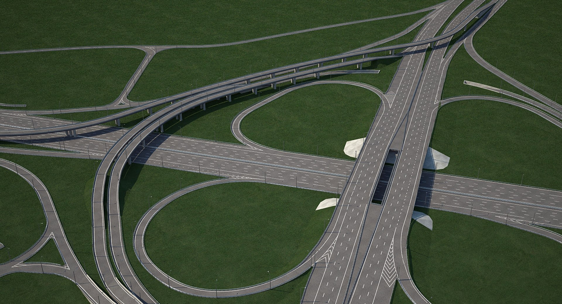Highway Road Junction 3D Model | 1144362 | TurboSquid