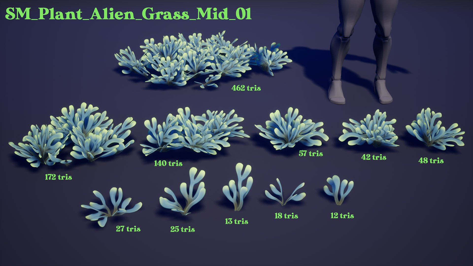 Alien Grass Pack 3D Model - TurboSquid 2277340