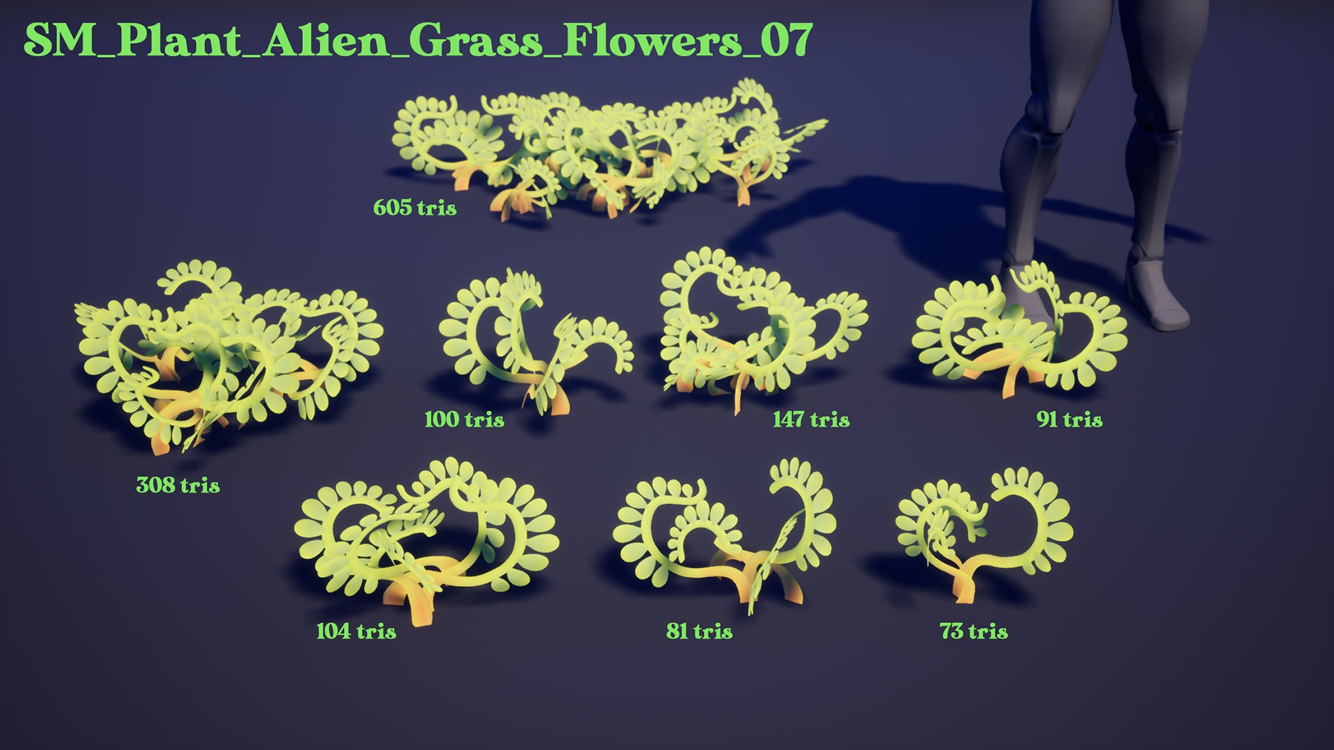Alien Grass Pack 3D Model - TurboSquid 2277340