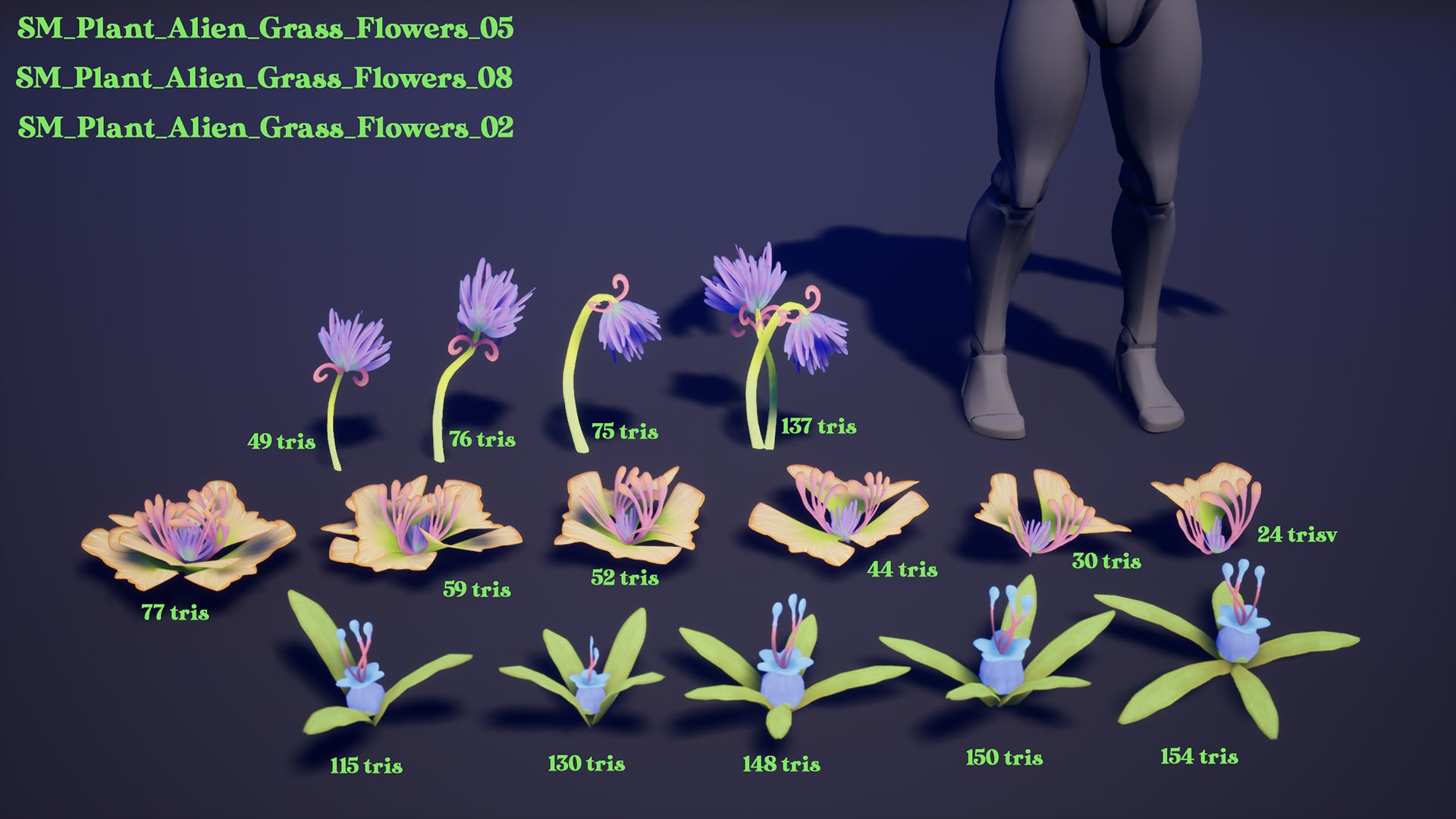 Alien Grass Pack 3D Model - TurboSquid 2277340