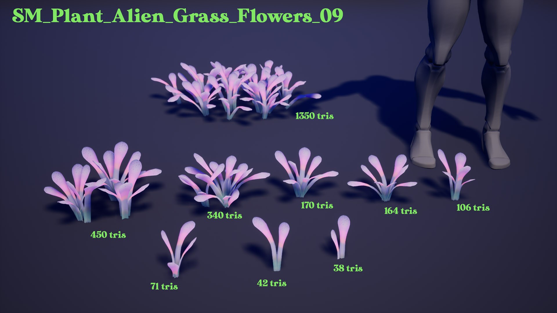 Alien Grass Pack 3D Model - TurboSquid 2277340