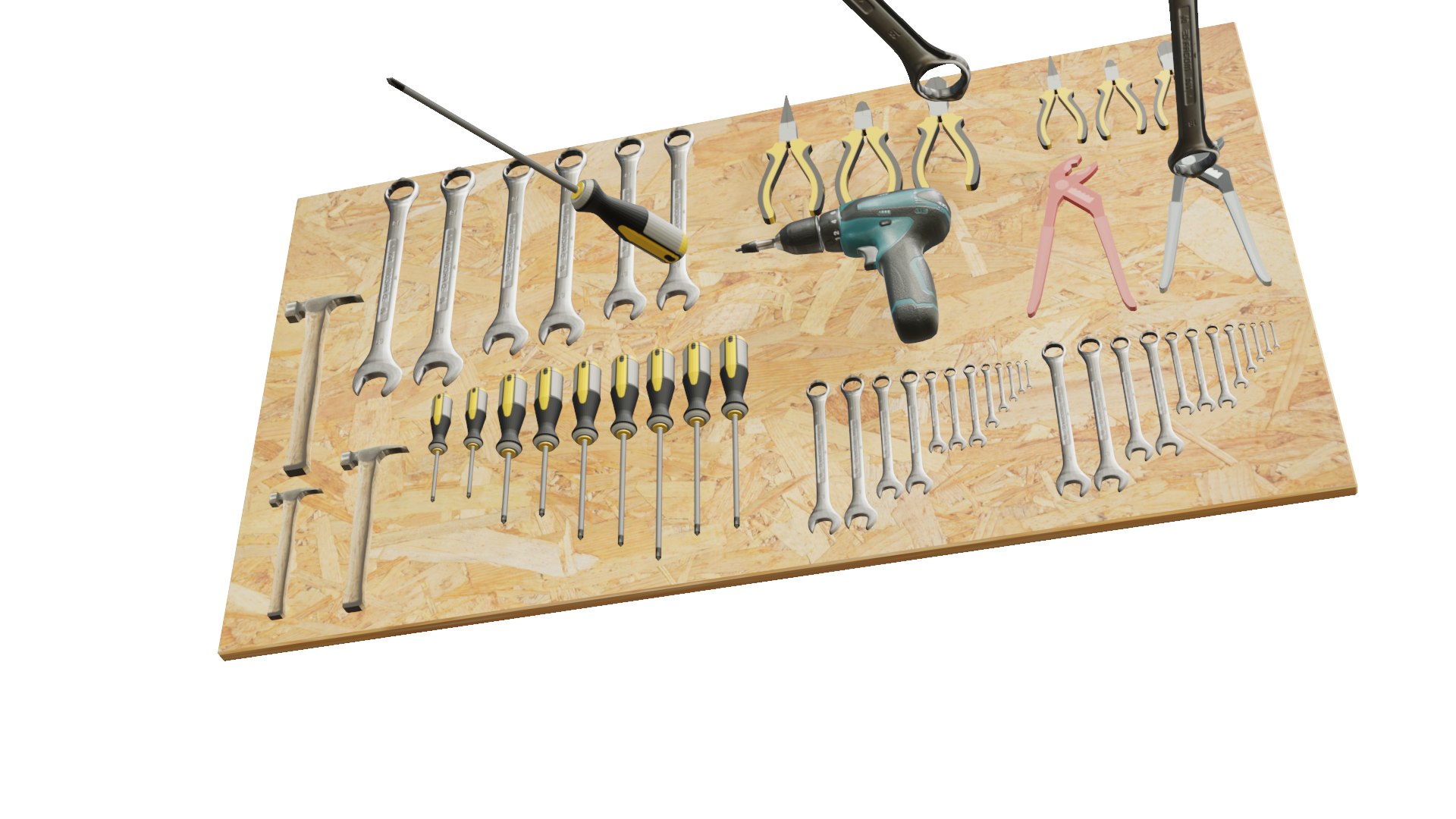 Tool panel hands tool 3D model - TurboSquid 1899384