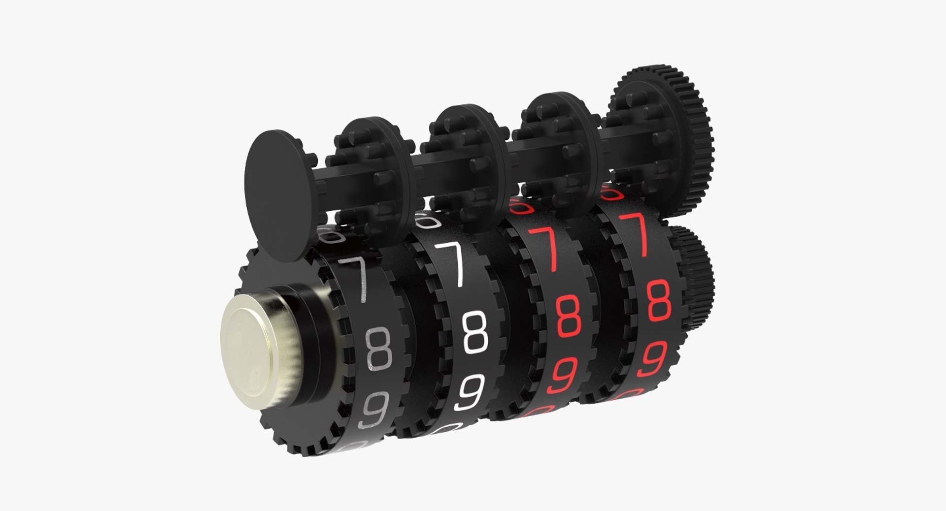 3D Mechanical Counter Model - TurboSquid 1341214