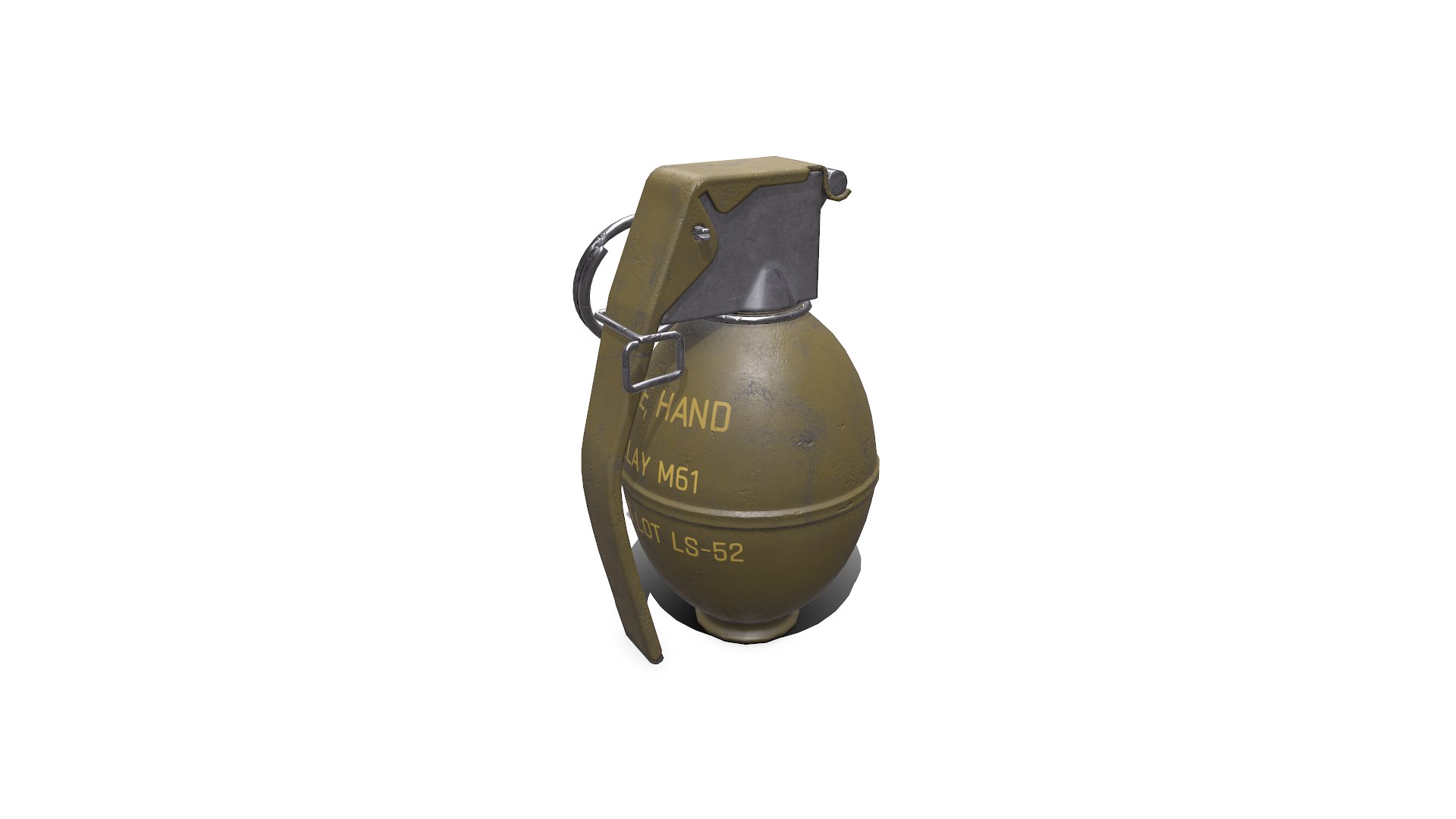 3D M61 Grenade Low-poly PBR - TurboSquid 2051395