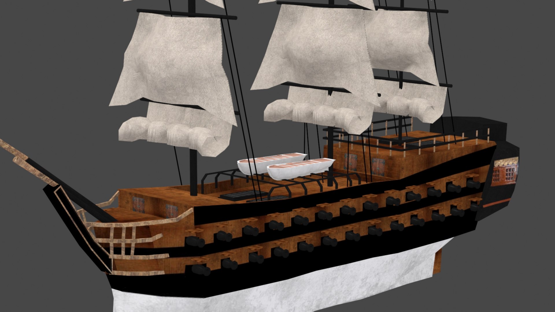 3D HMS Glatton Ship Of The Line - TurboSquid 2311007