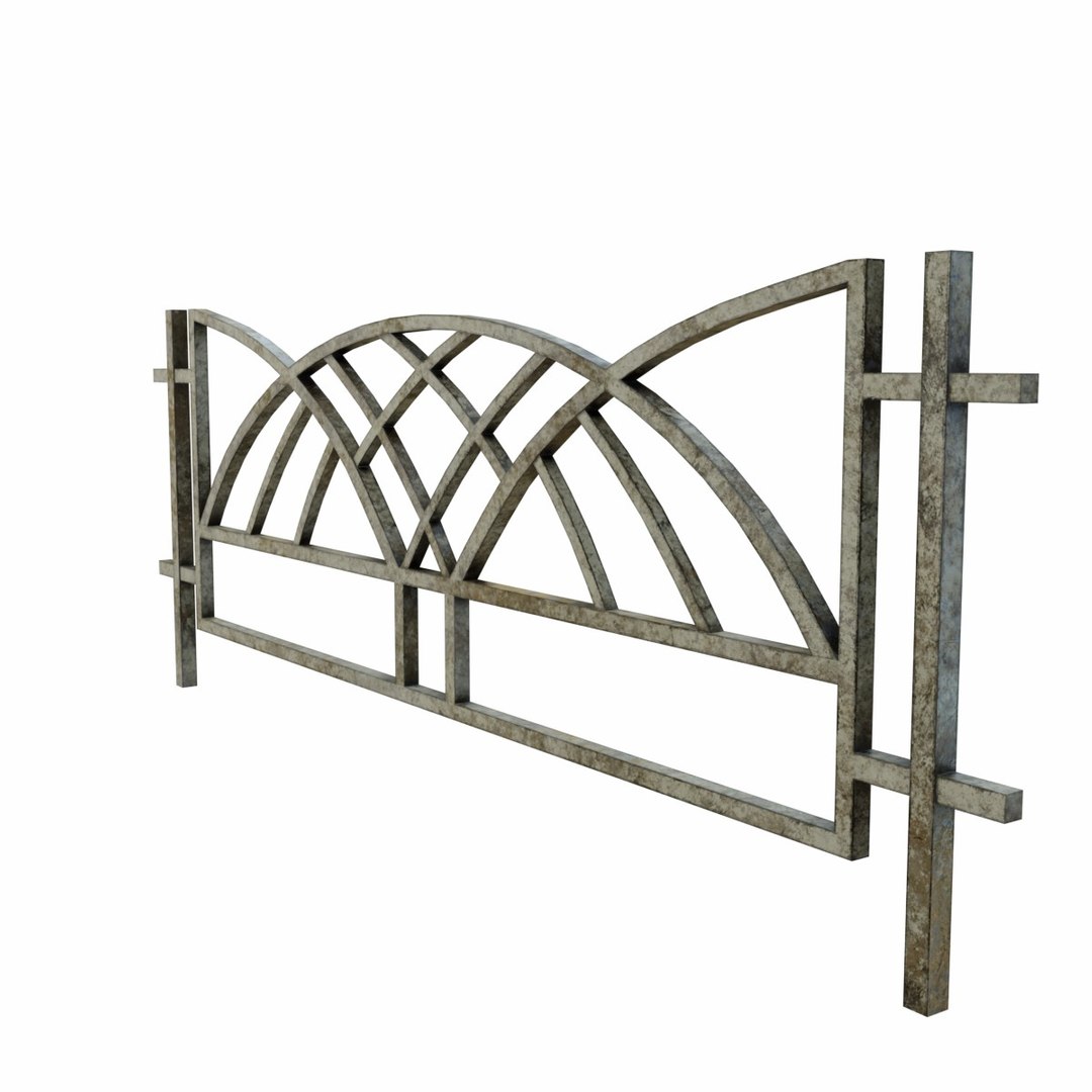 3D metal road fence model - TurboSquid 1632742