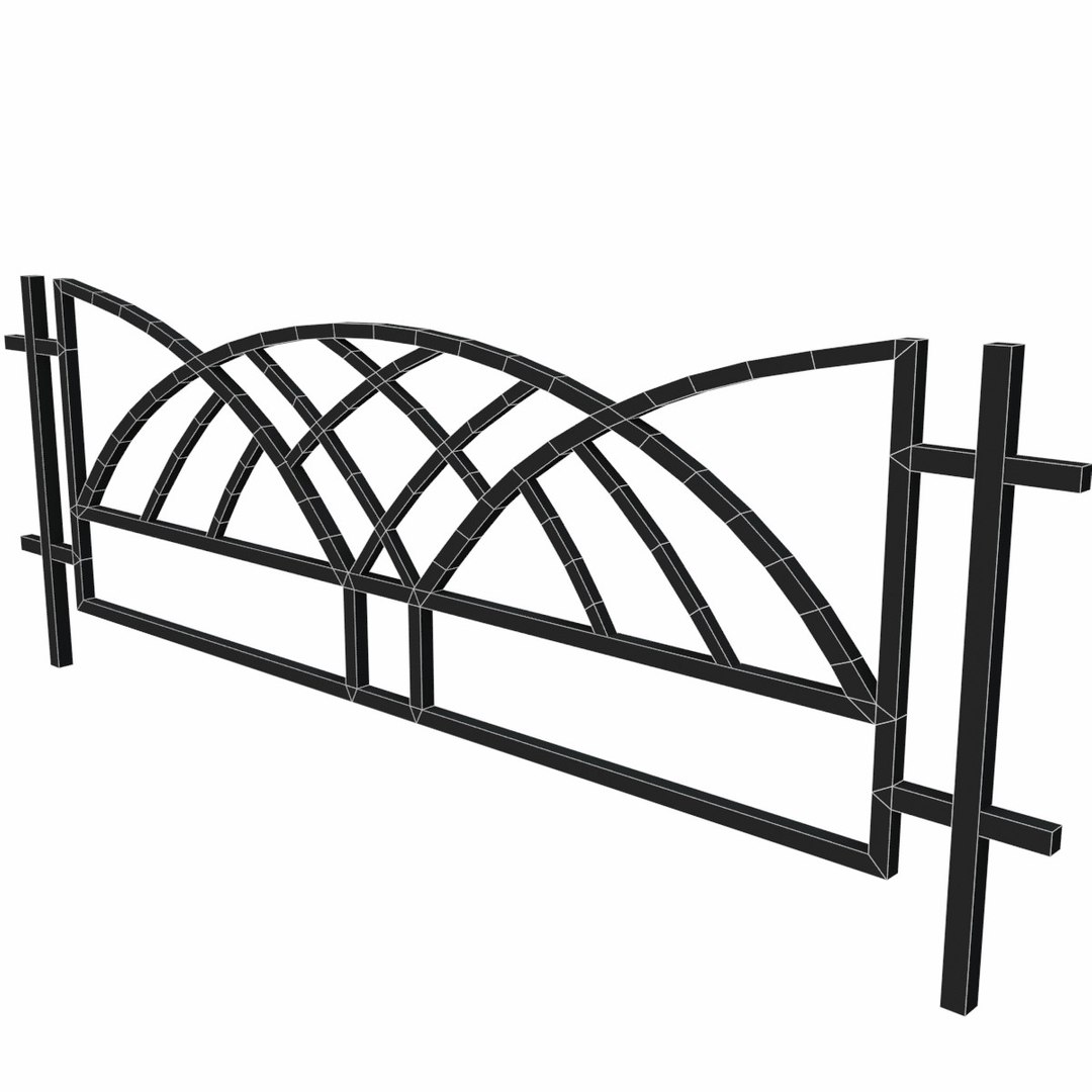 3D metal road fence model - TurboSquid 1632742