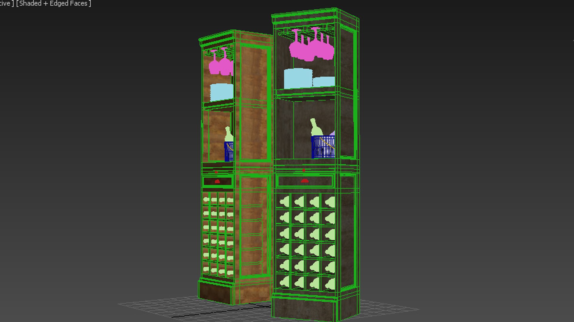 3D Model Modular Bar Wine Grid - TurboSquid 1179857