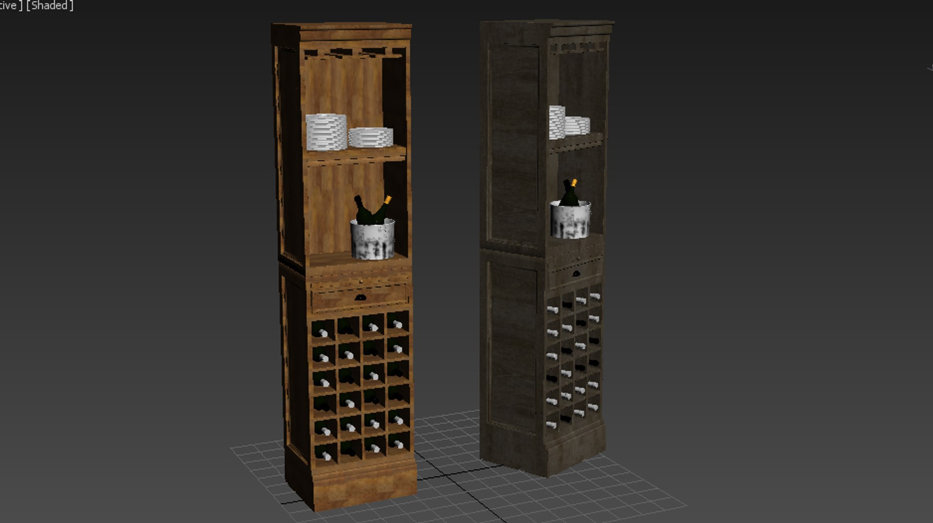 3D Model Modular Bar Wine Grid - TurboSquid 1179857
