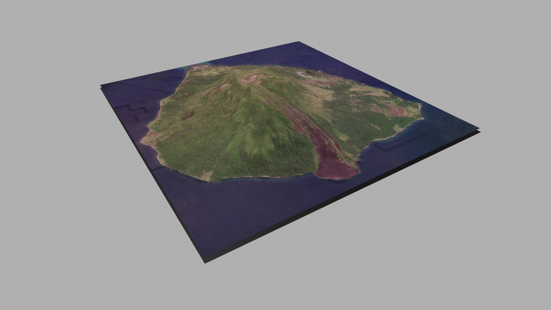 3D Mountain Landscape Volcano Ruang North Sulawesi Indonesia Model ...
