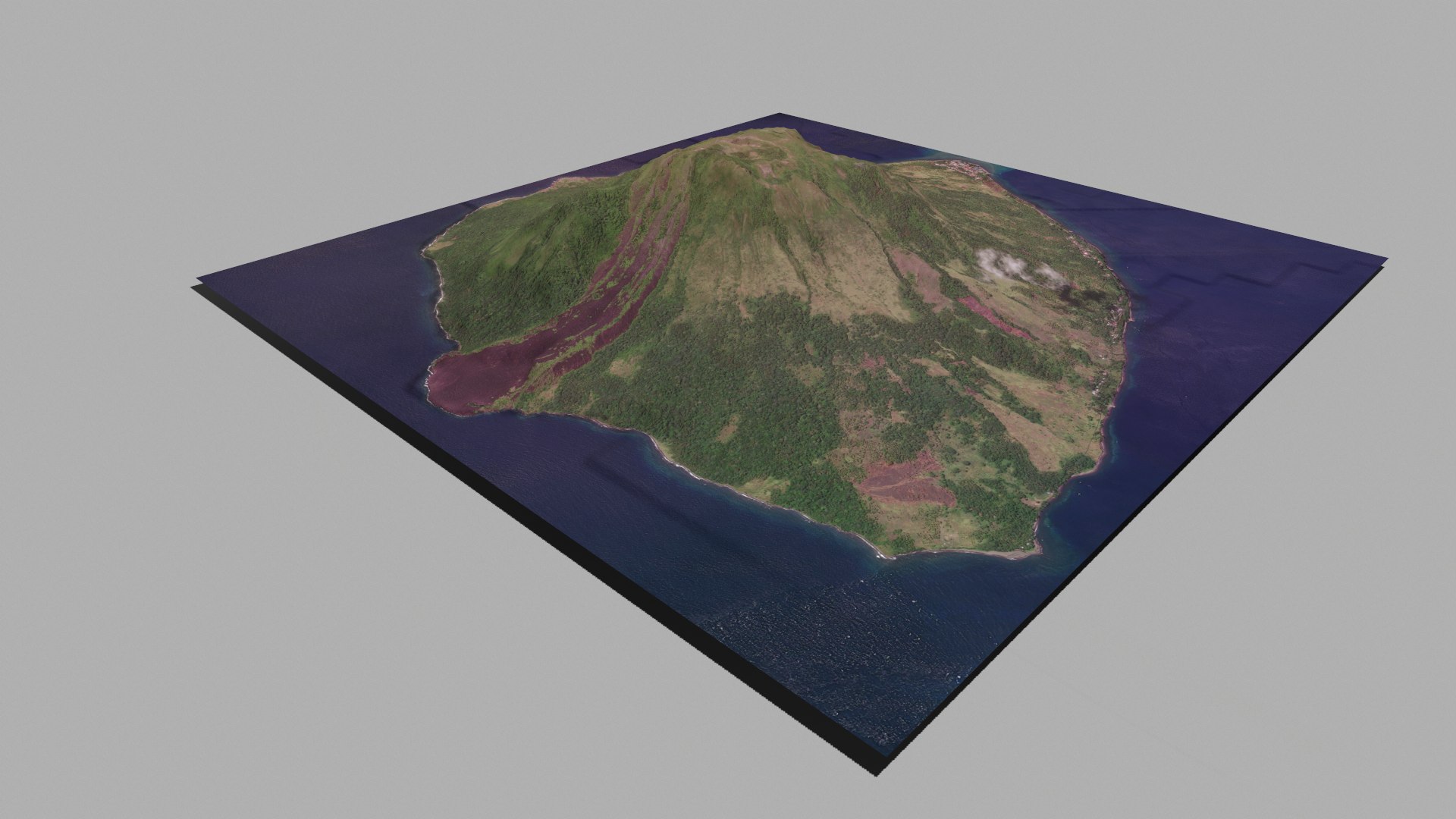 3D Mountain Landscape Volcano Ruang North Sulawesi Indonesia Model ...