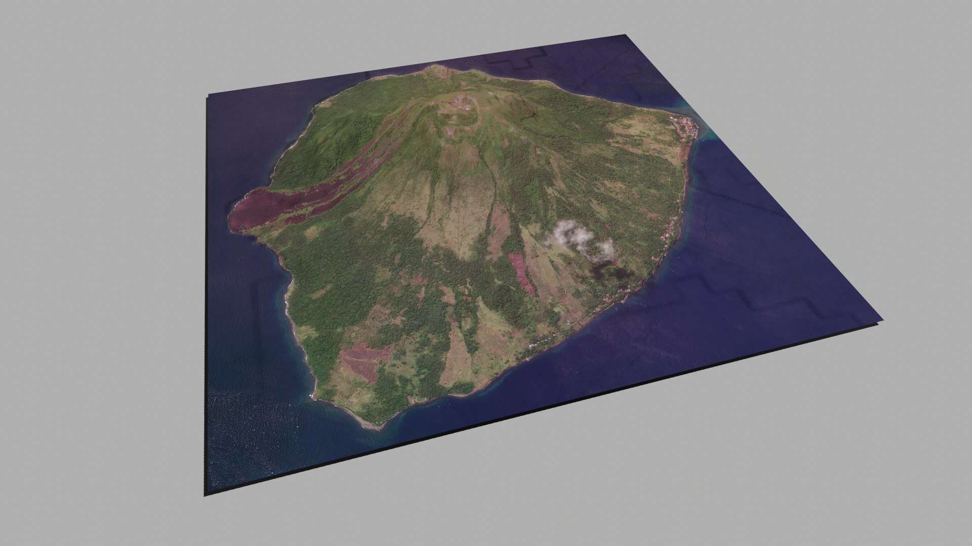 3D Mountain Landscape Volcano Ruang North Sulawesi Indonesia Model ...