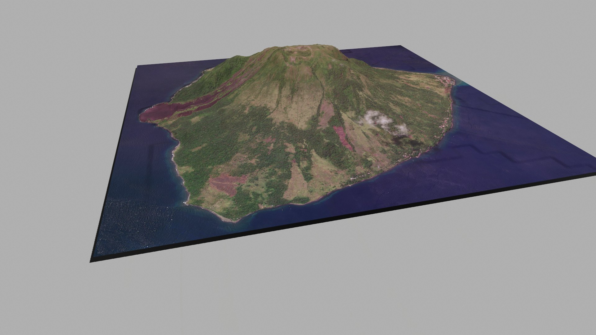 3D Mountain Landscape Volcano Ruang North Sulawesi Indonesia Model ...