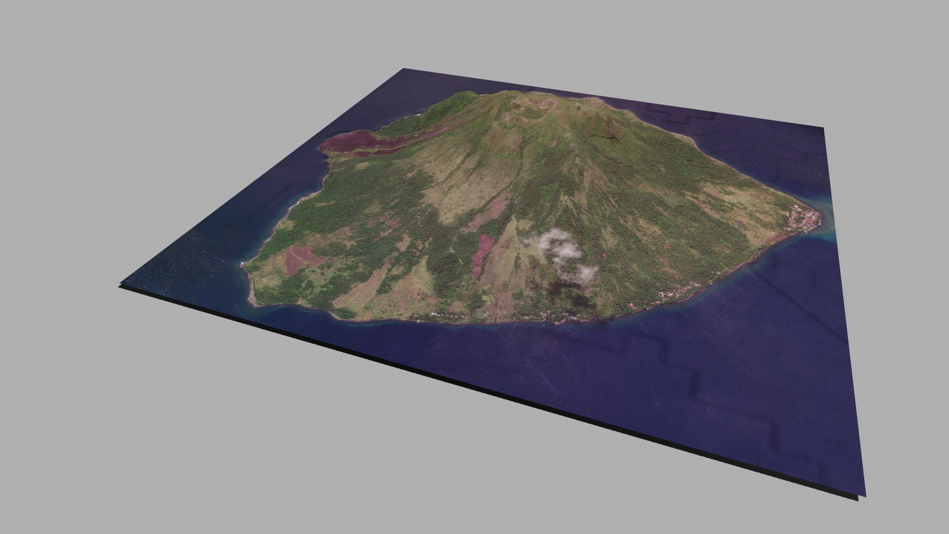 3D Mountain Landscape Volcano Ruang North Sulawesi Indonesia Model ...