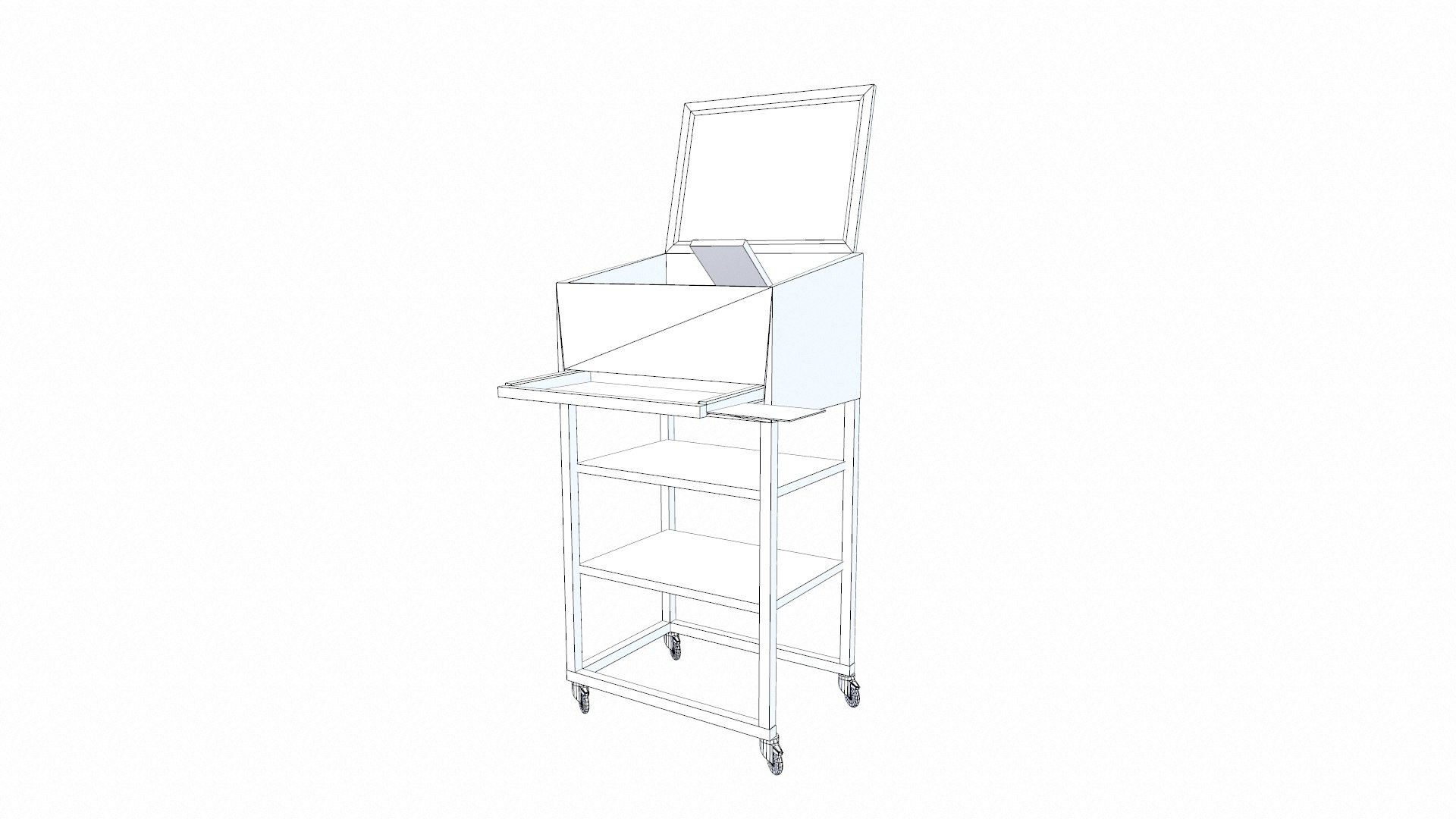 Steel Table 3D Model - TurboSquid 2308319