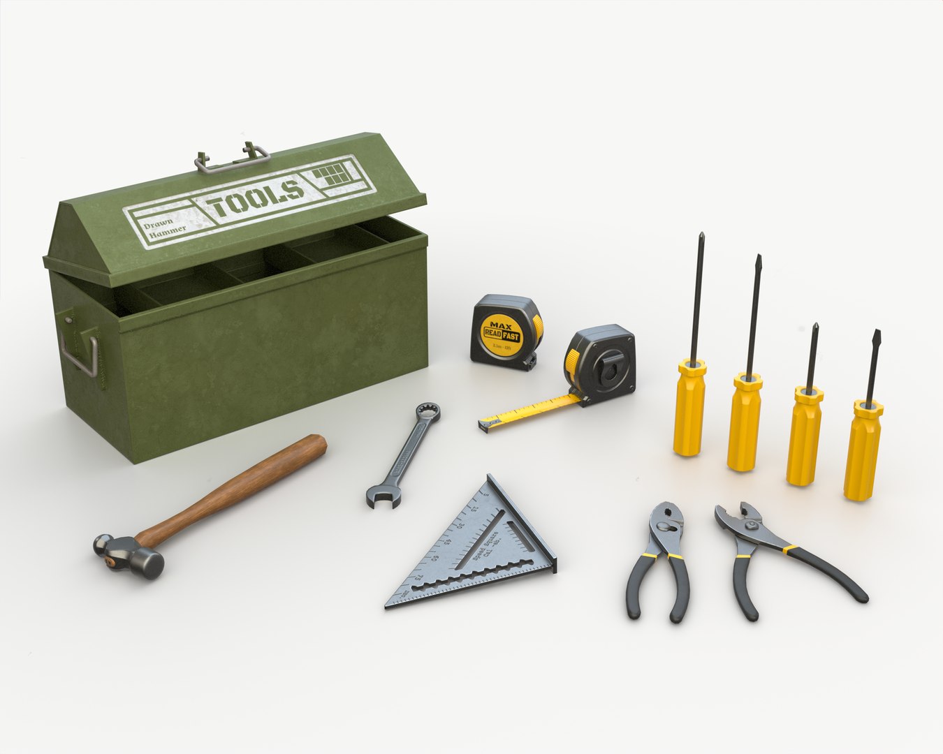 3D Hand Tools Set Model - TurboSquid 2177269