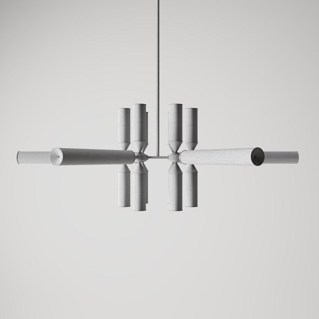 Gabriel Scott Kaleidoscope 12 Geometric Glass Chandelier Model 3D Model ...