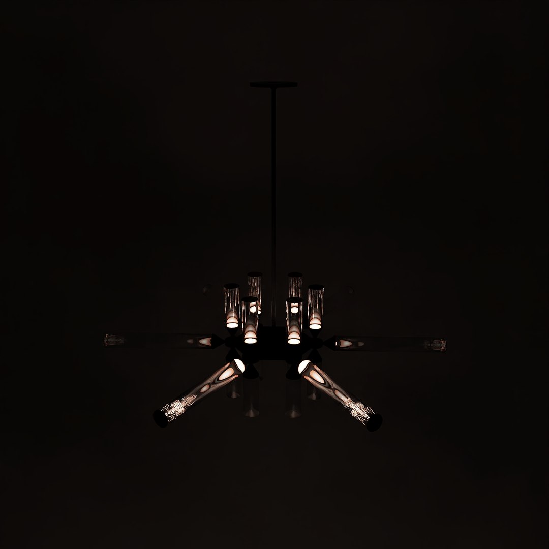 Gabriel Scott Kaleidoscope 12 Geometric Glass Chandelier Model 3D Model ...