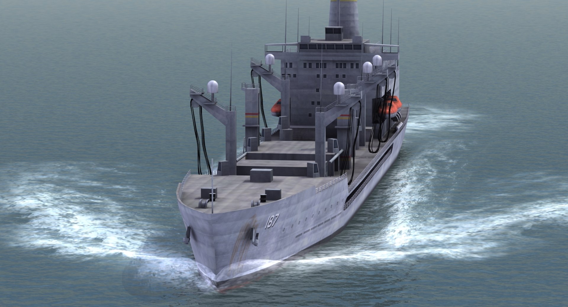 usns j kaiser t-ao-187 3d model