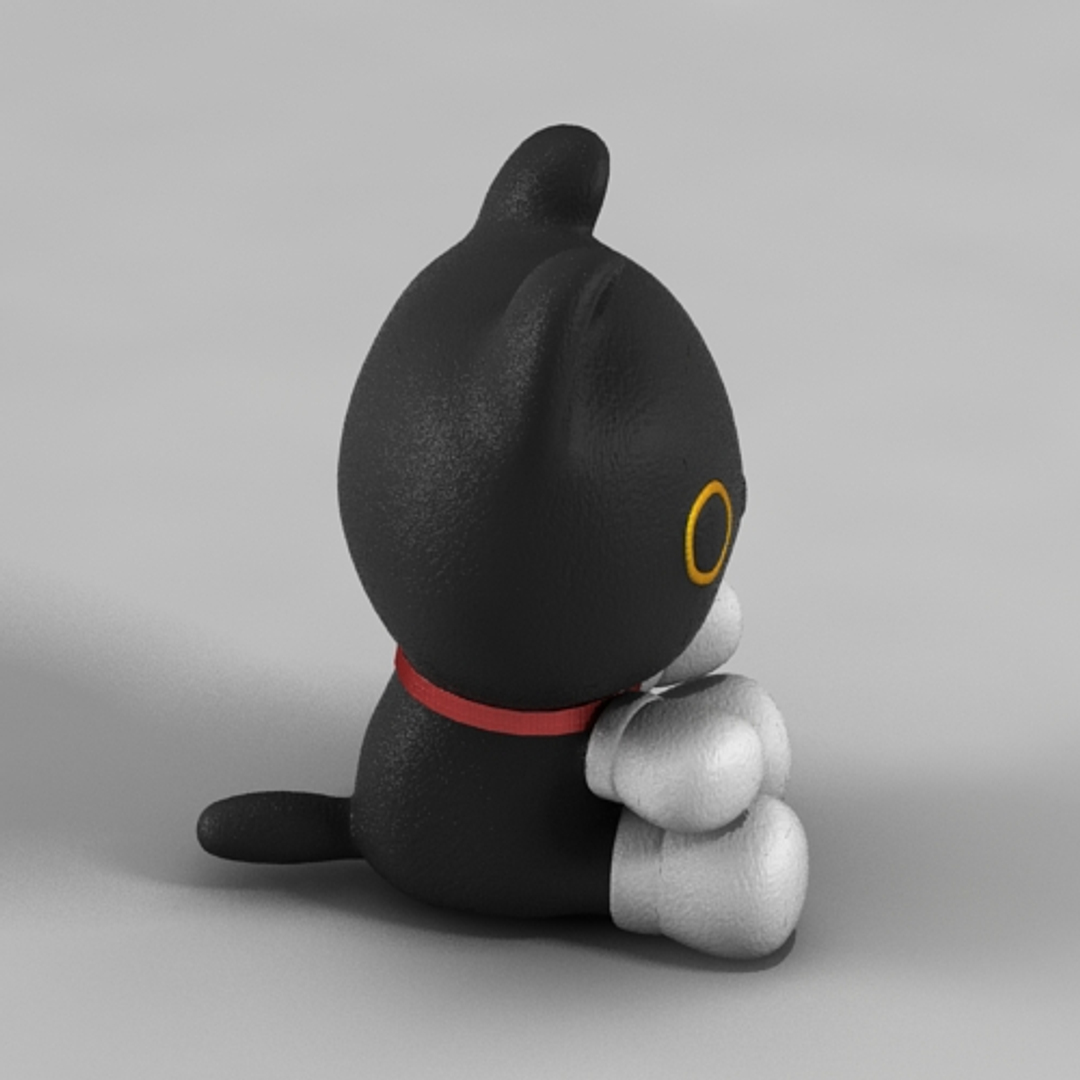 3d cute cartoon cat model