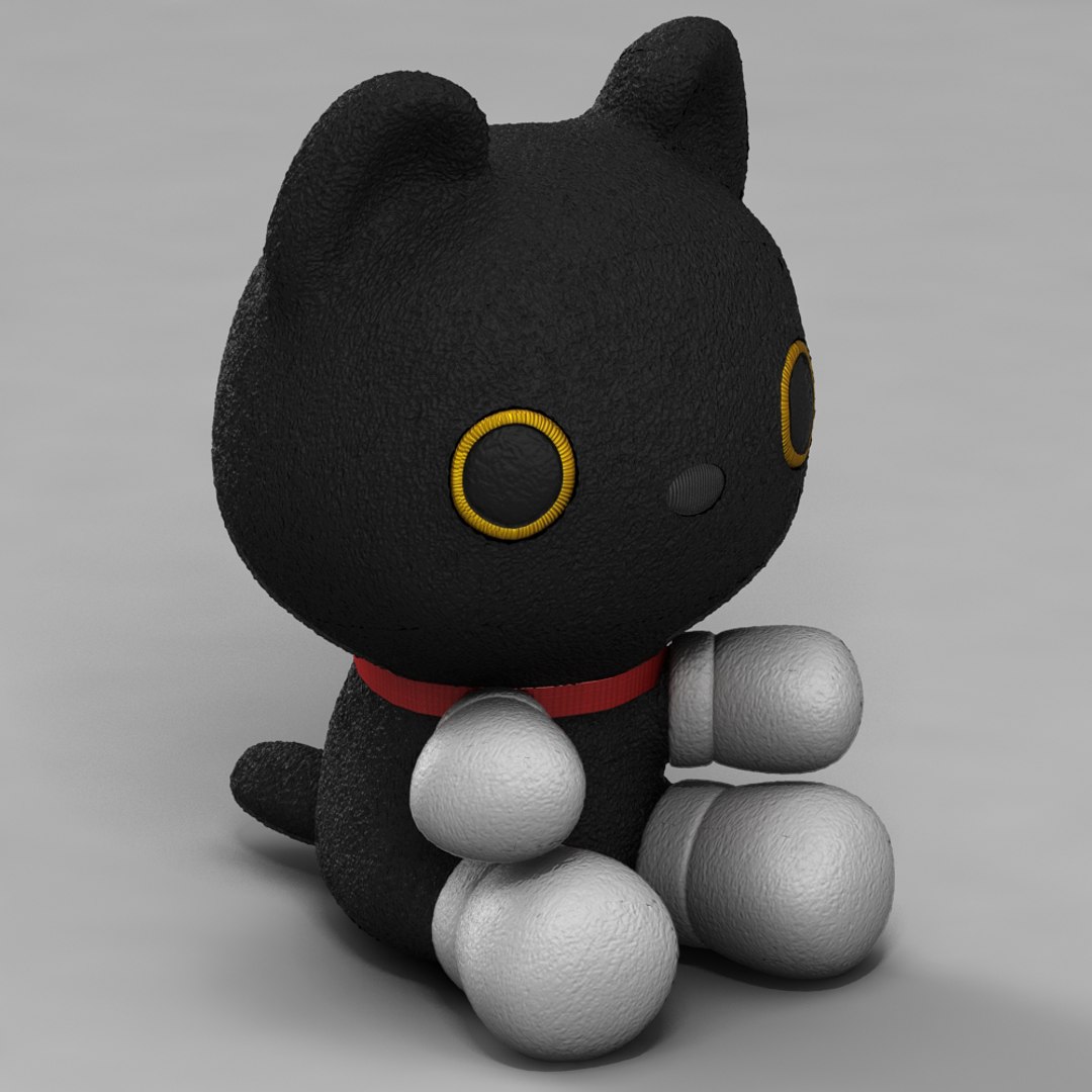 3d cute cartoon cat model