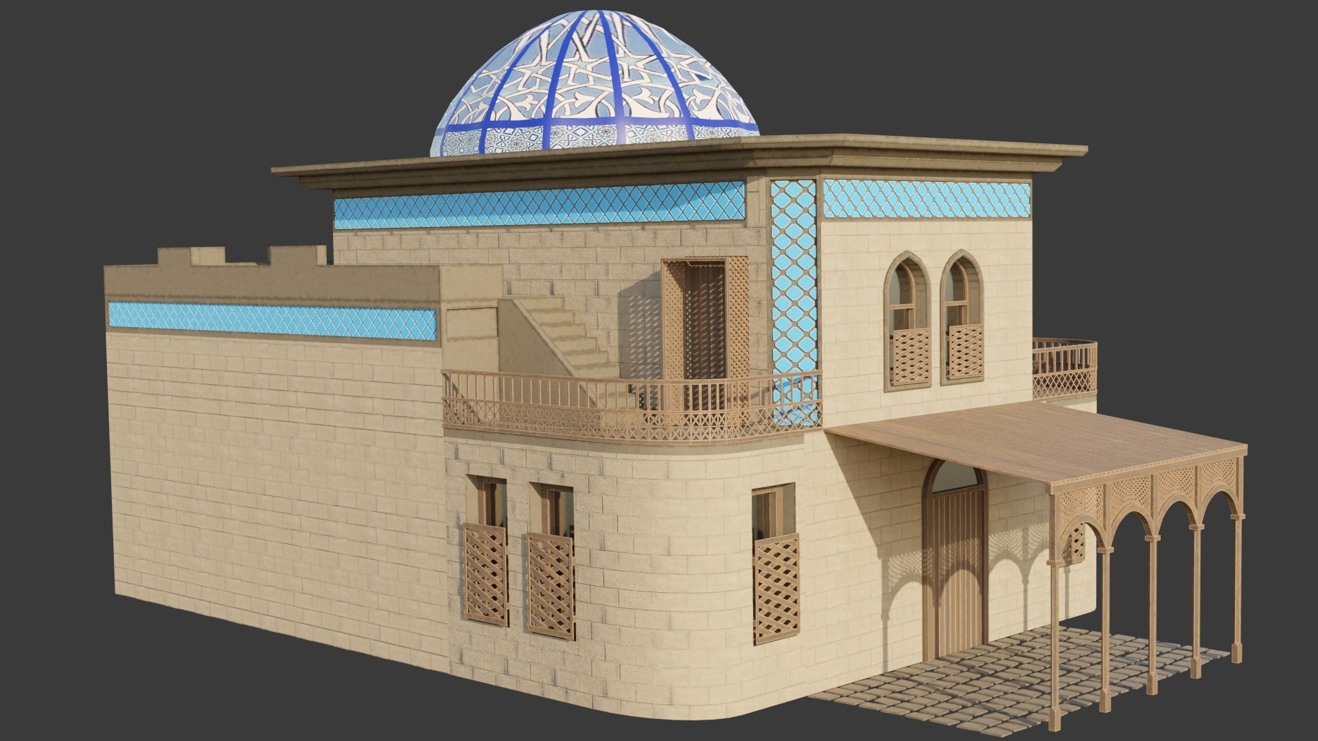 3D Ancient Arabic House 04 Model - TurboSquid 2249265