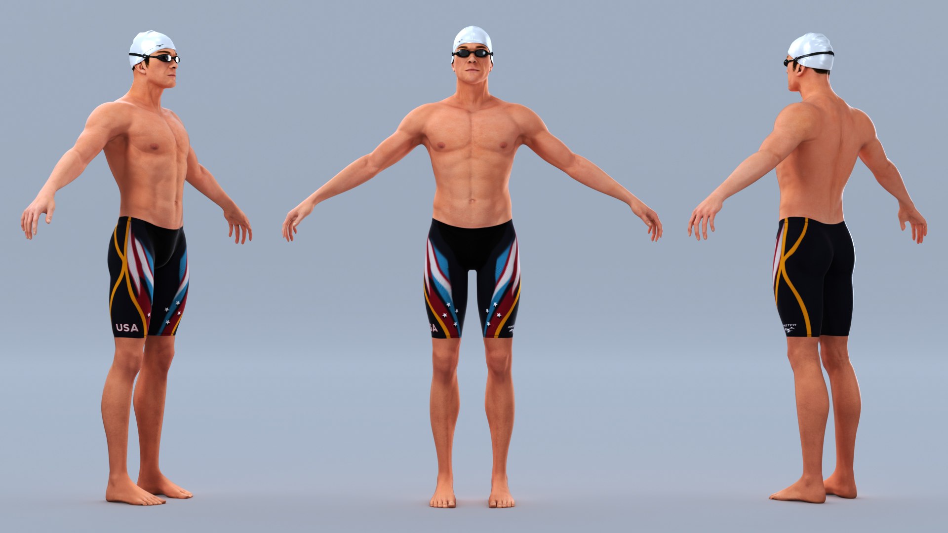 Animations Male Swimmer Swimming 3D - TurboSquid 1509576