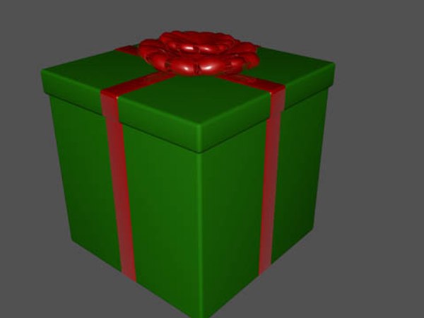 3d gift box model