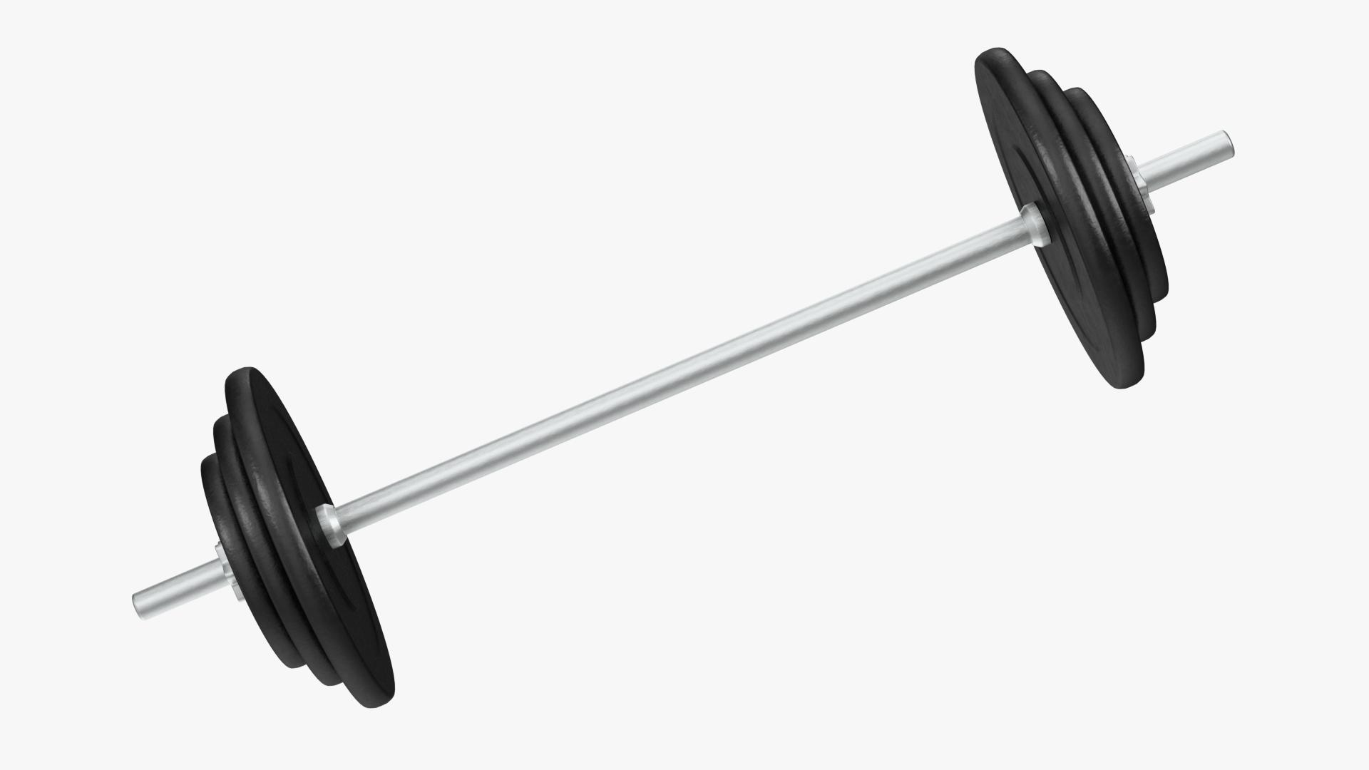 3d Plates Bar Weight Set Model