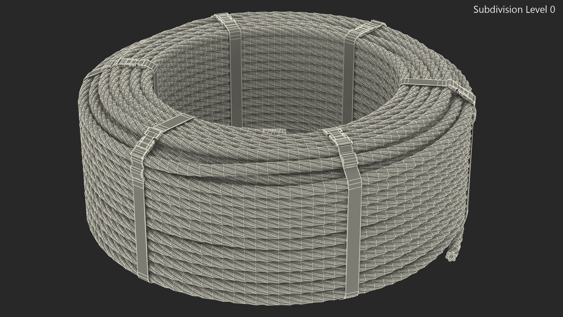 Srawl Warp Steel Rope Coil 3D Model - TurboSquid 2051089