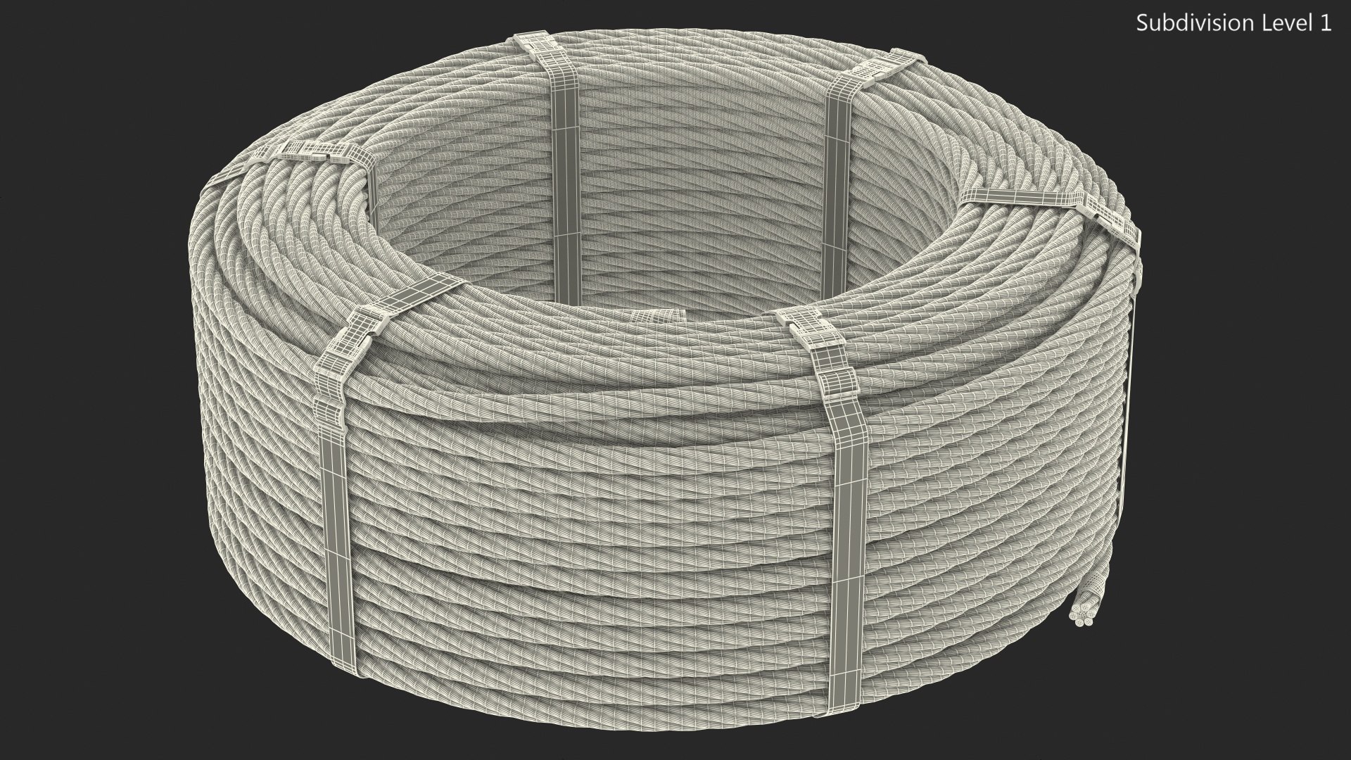 Srawl Warp Steel Rope Coil 3D Model - TurboSquid 2051089