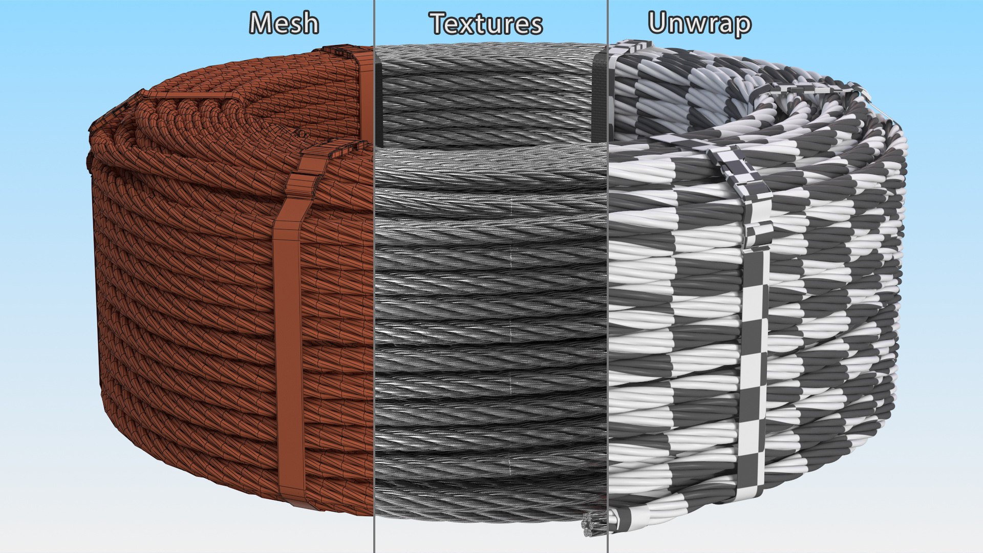 Srawl Warp Steel Rope Coil 3D Model - TurboSquid 2051089