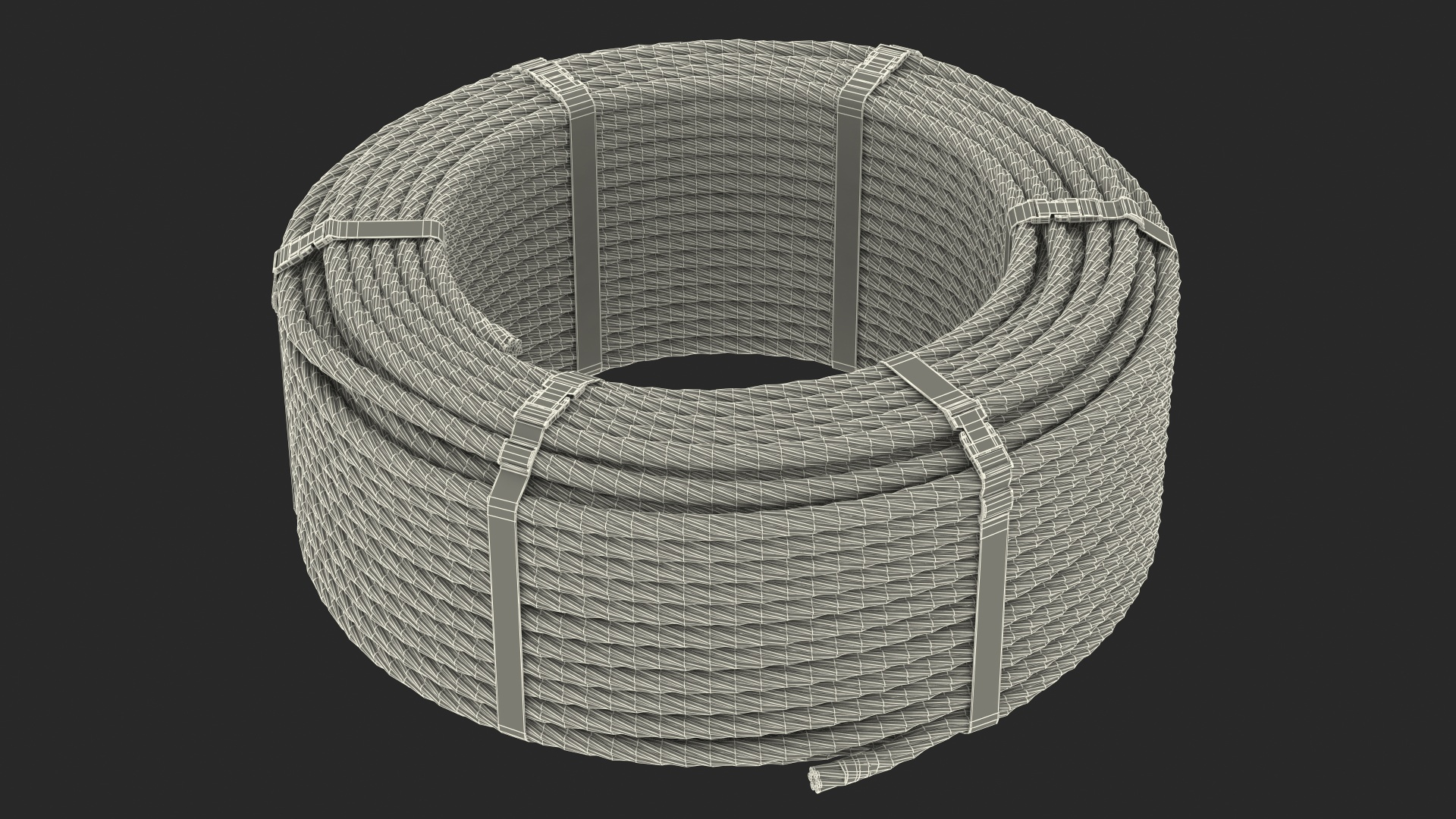 Srawl Warp Steel Rope Coil 3D Model - TurboSquid 2051089