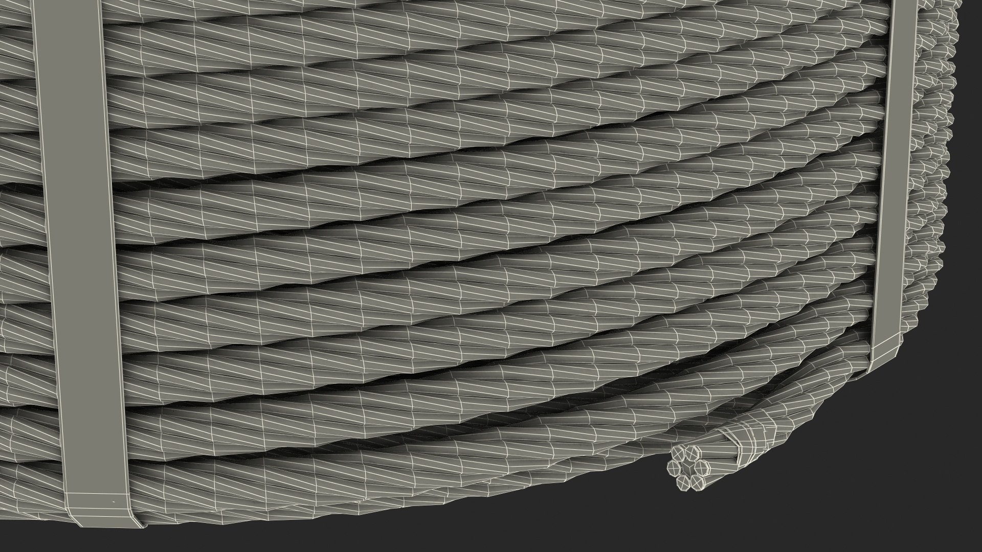 Srawl Warp Steel Rope Coil 3D Model - TurboSquid 2051089