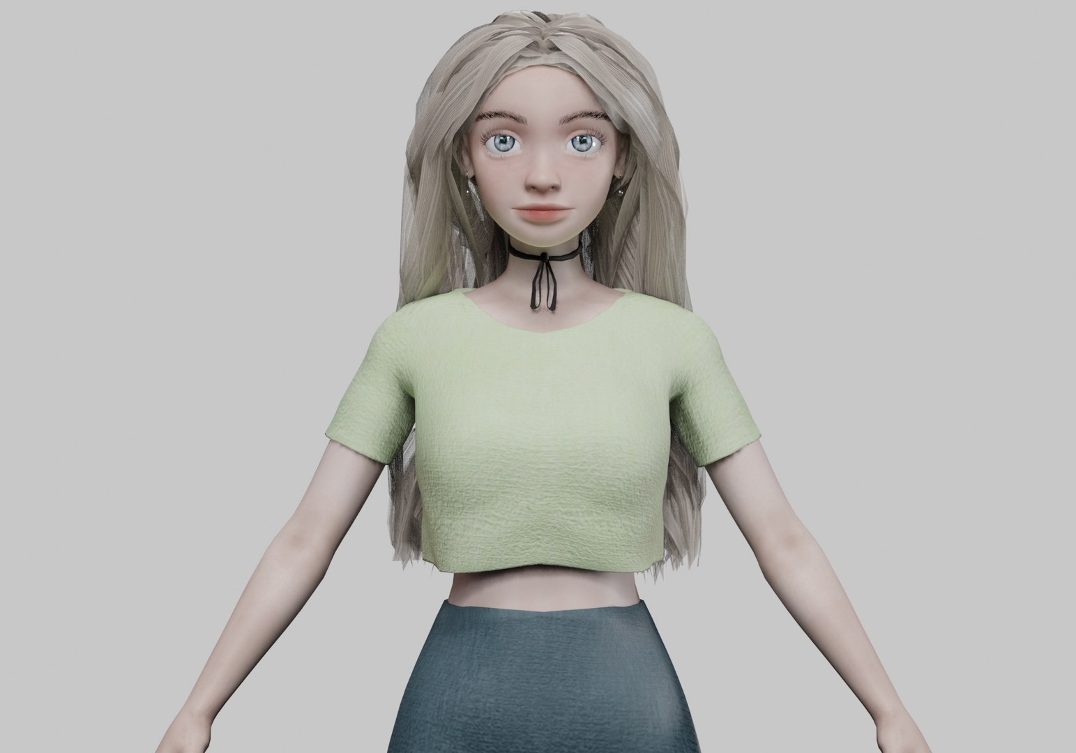 3D Cartoon Basic Girl V32075 - TurboSquid 2263494