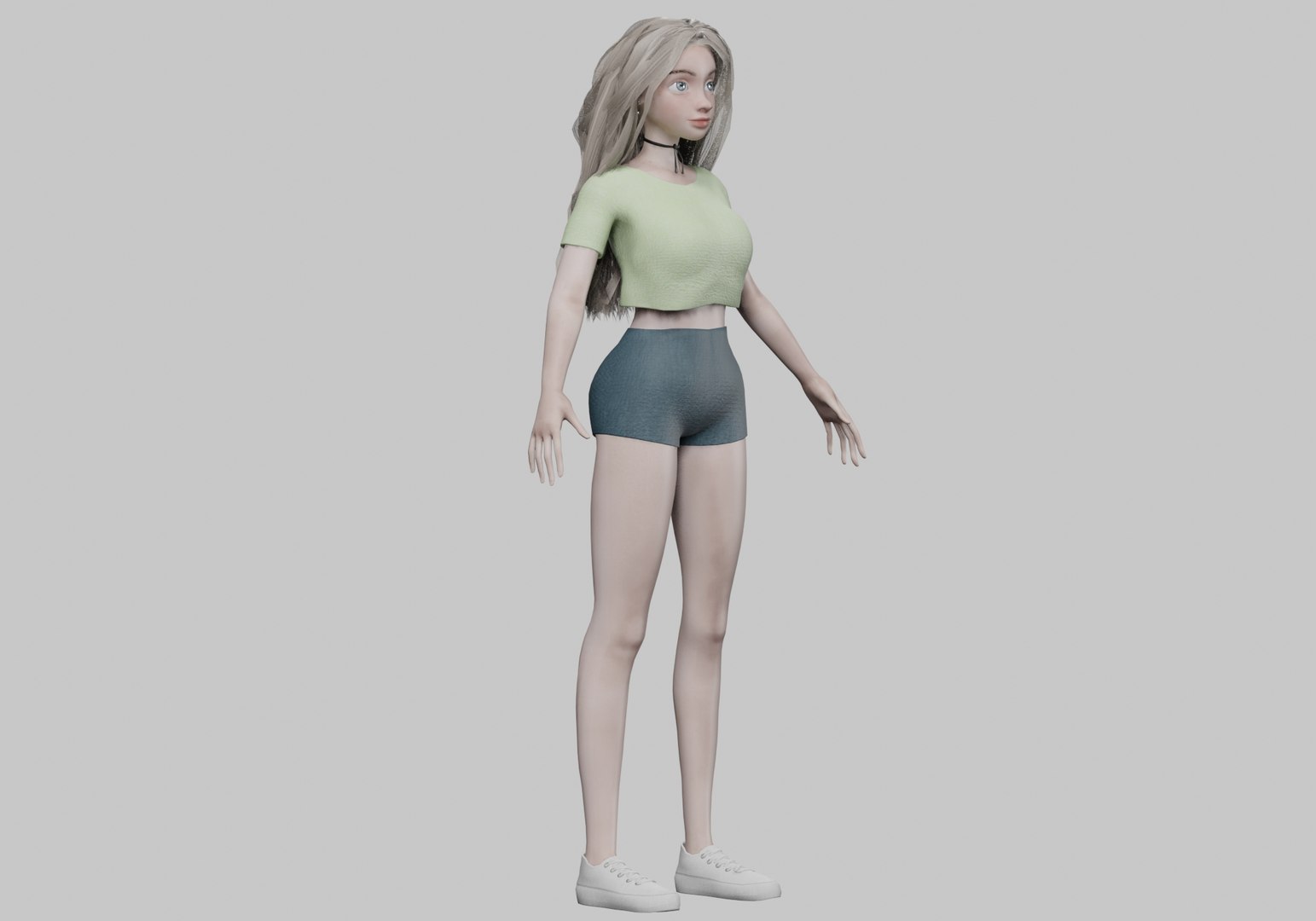 3D Cartoon Basic Girl V32075 - TurboSquid 2263494