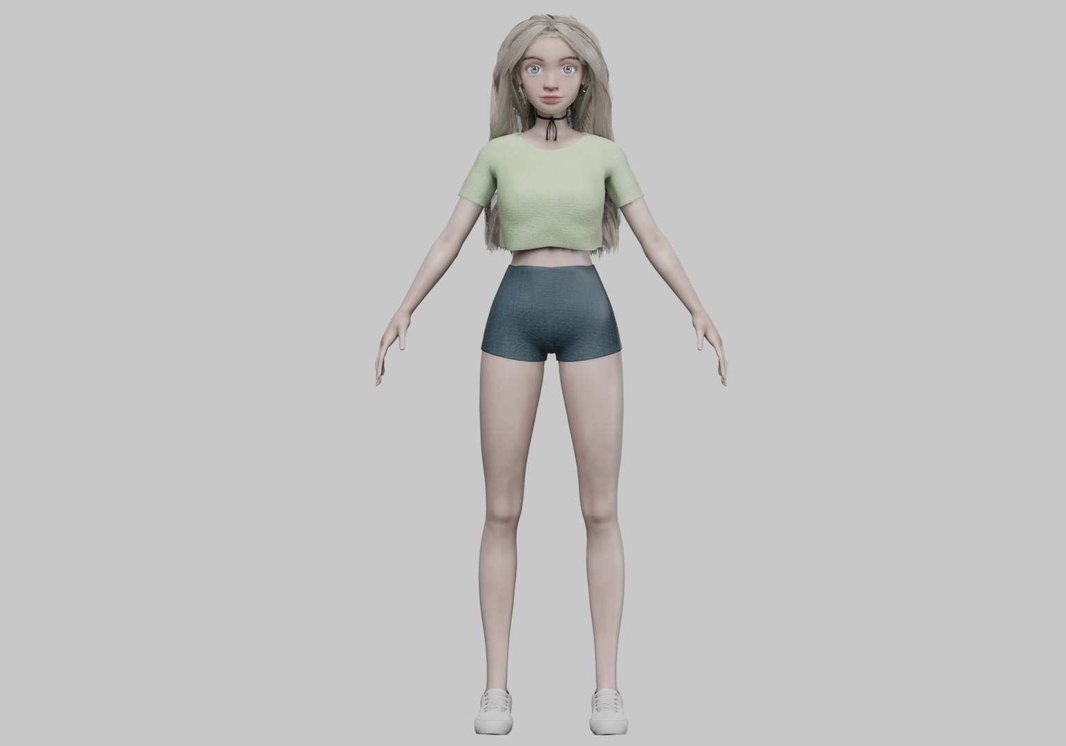 3D Cartoon Basic Girl V32075 - TurboSquid 2263494