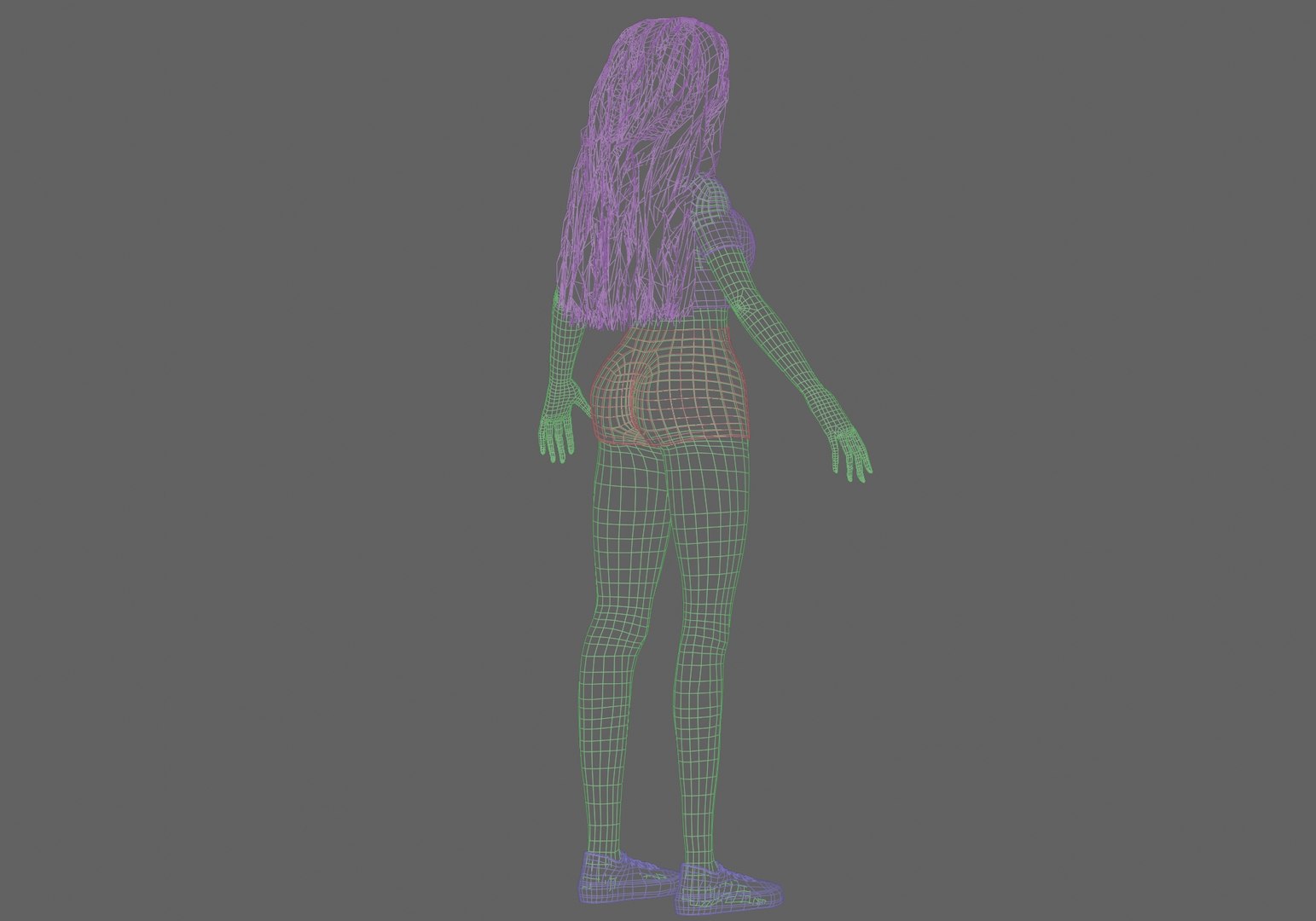 3D Cartoon Basic Girl V32075 - TurboSquid 2263494