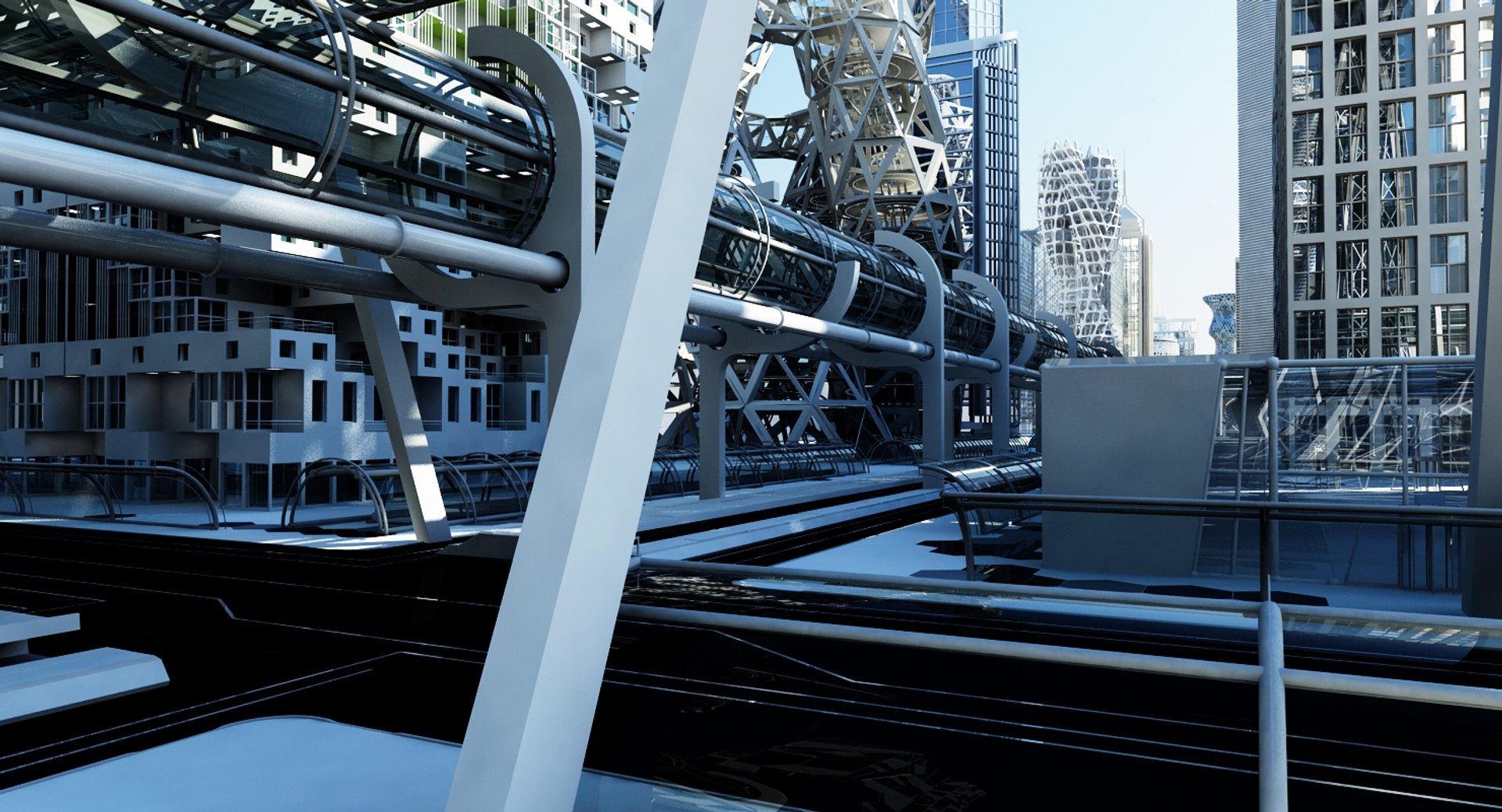 3d Model Future Futuristic Architectural