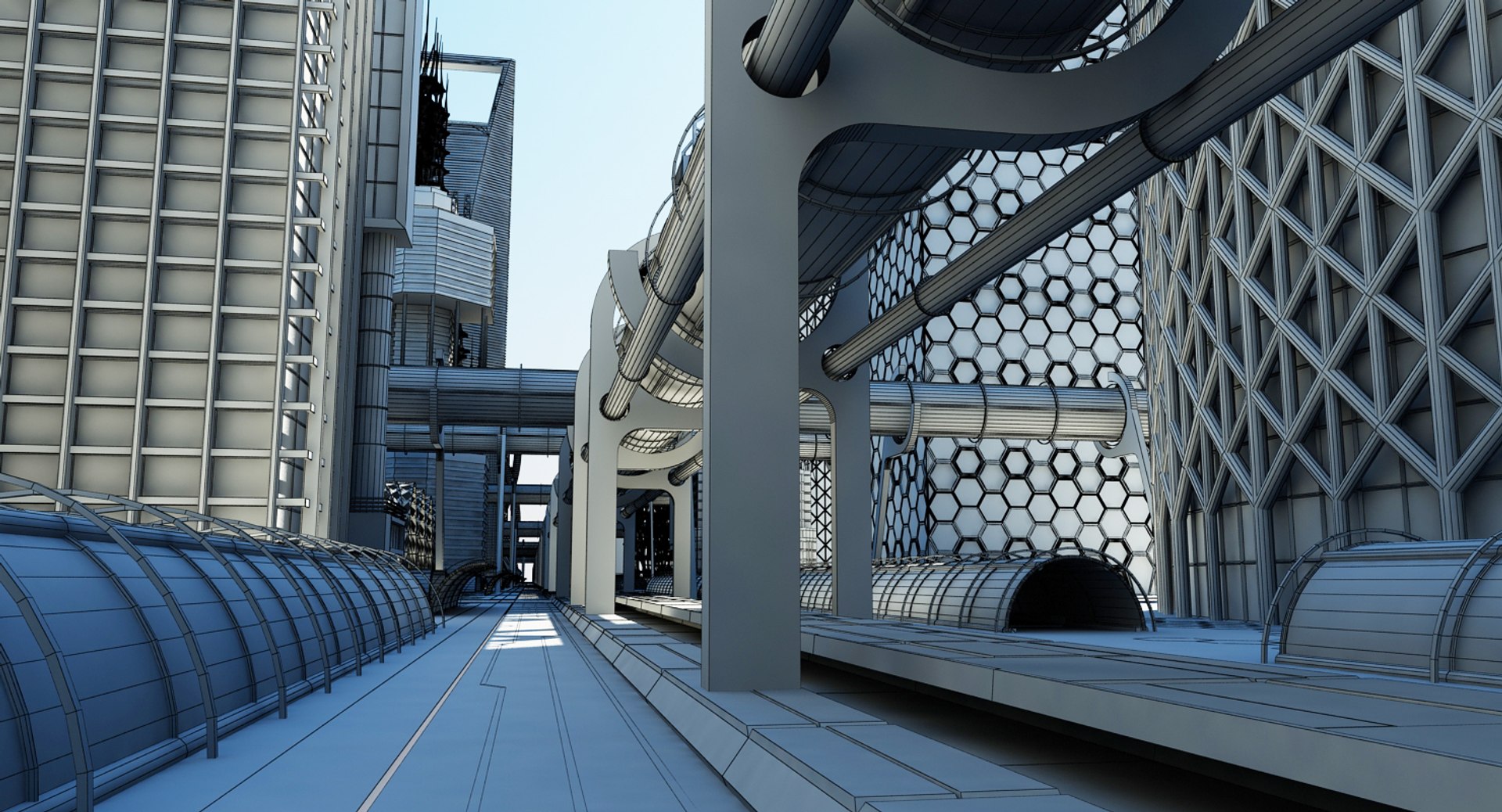 3d Model Future Futuristic Architectural