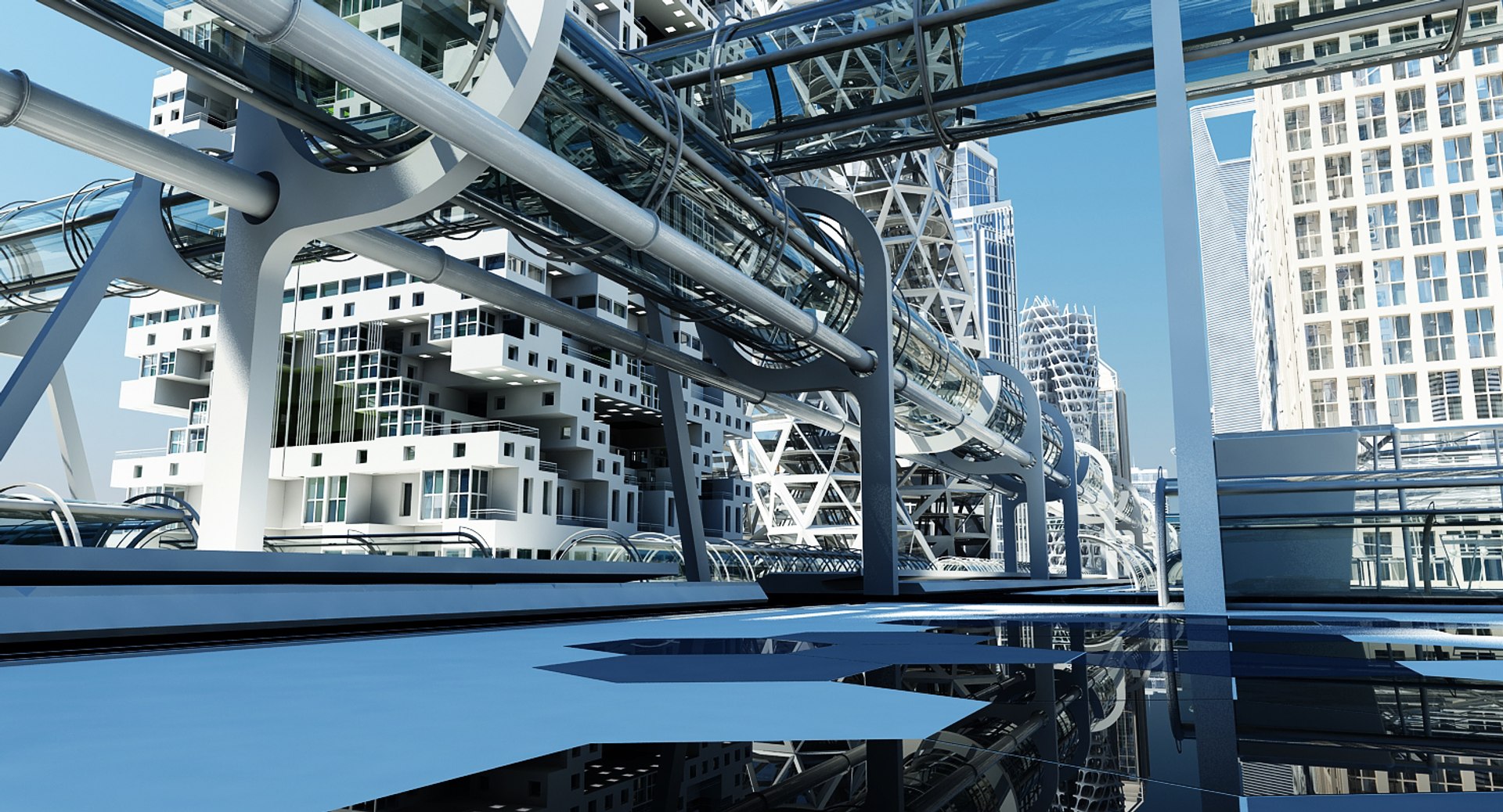 3d Model Future Futuristic Architectural