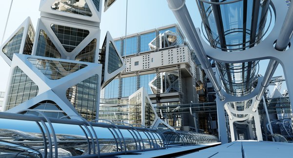 3d model future futuristic architectural
