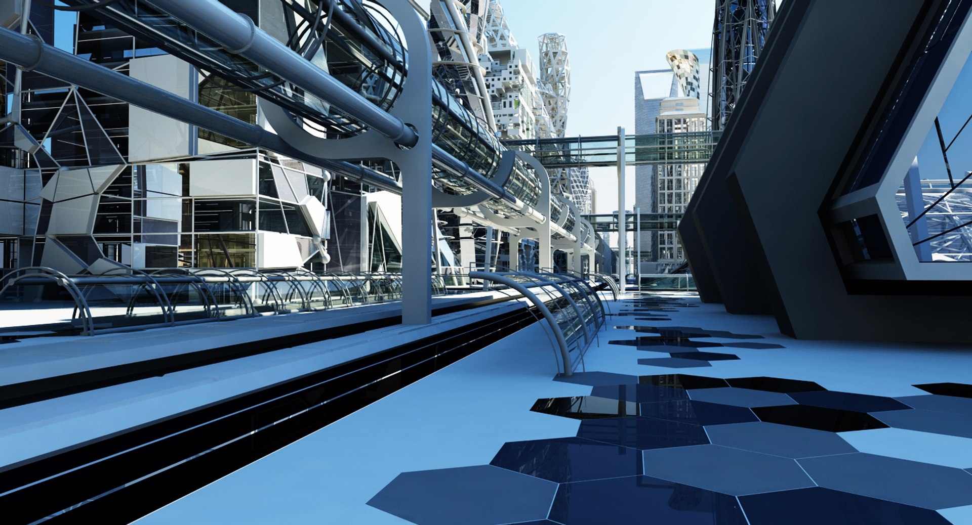 3d Model Future Futuristic Architectural