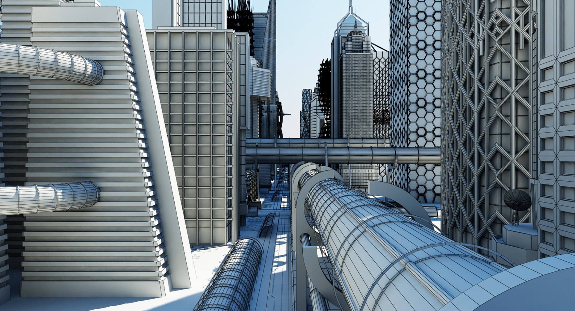 3d Model Future Futuristic Architectural