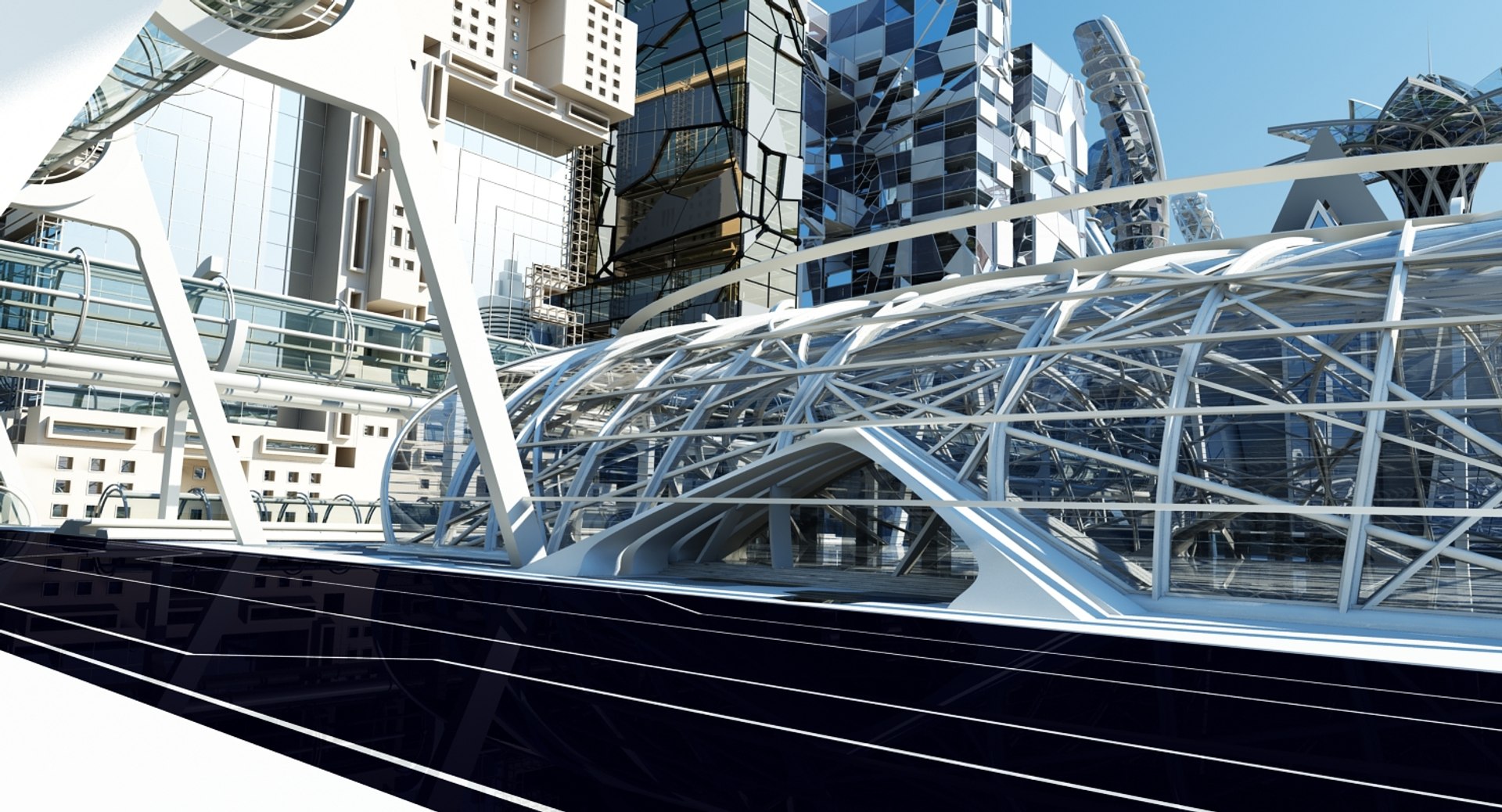 3d Model Future Futuristic Architectural