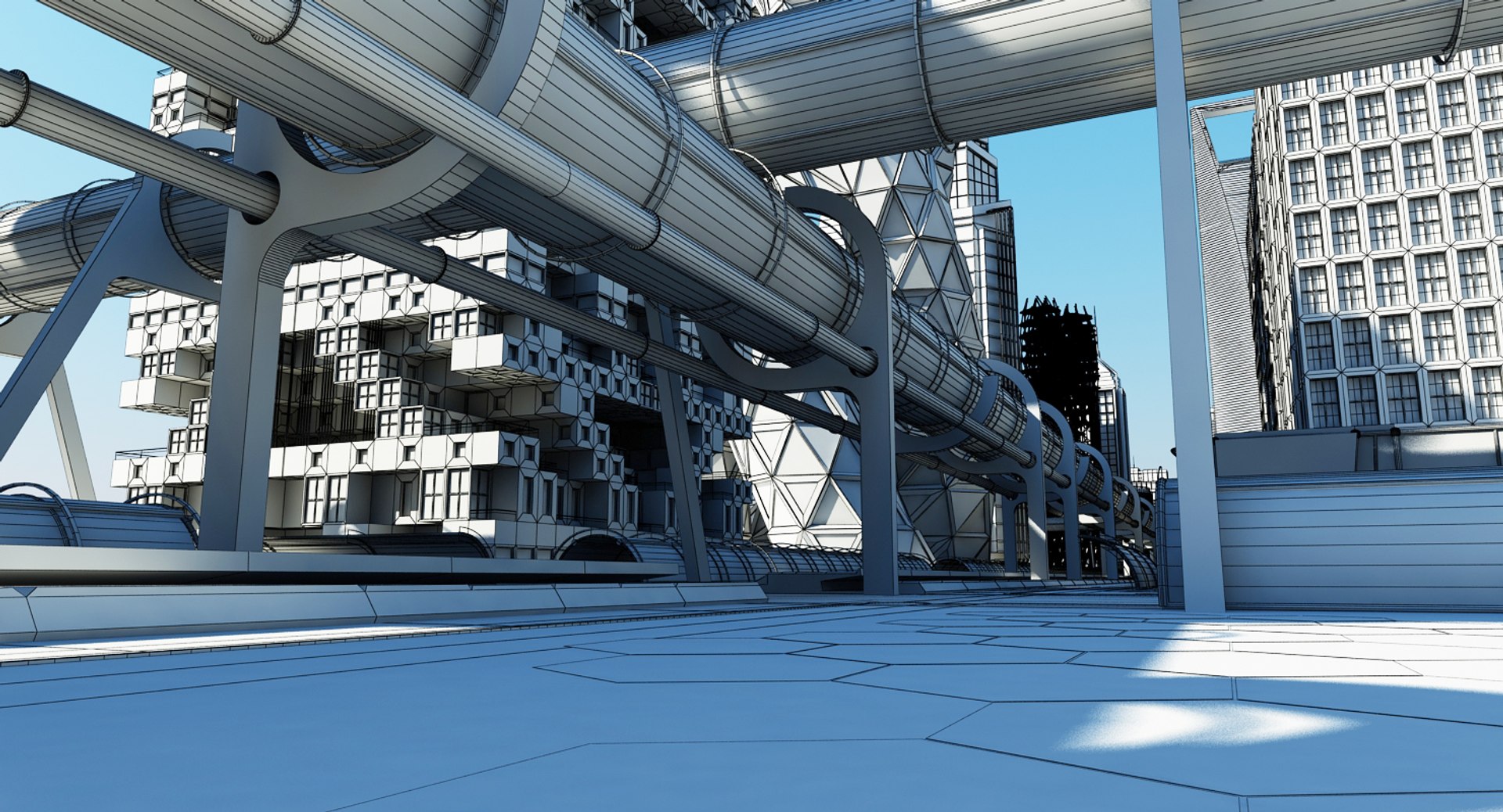 3d Model Future Futuristic Architectural
